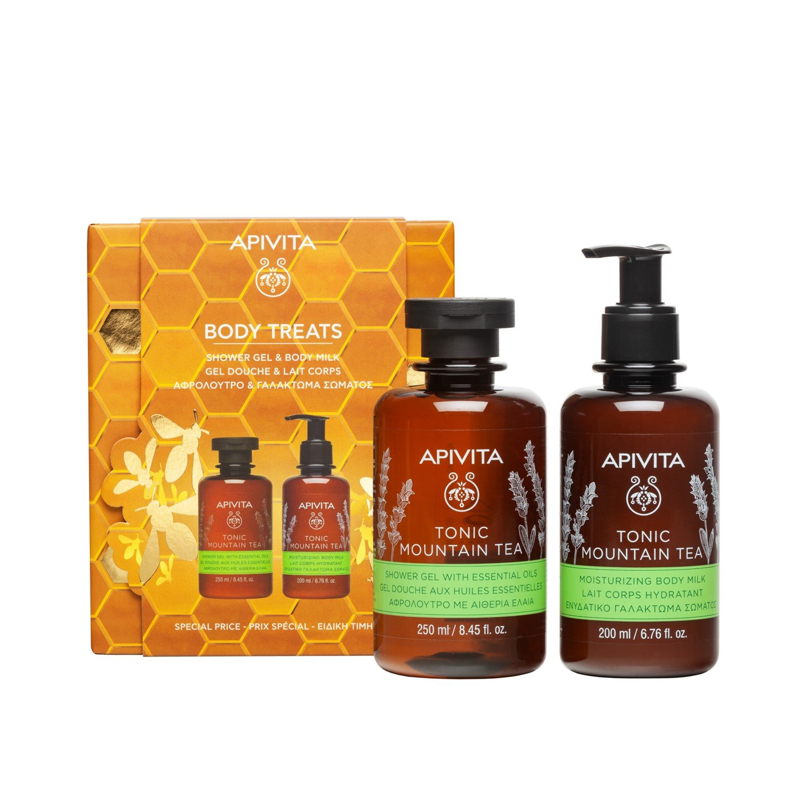 APIVITA Body Treats Tonic Mountain Tea Gift Set USA