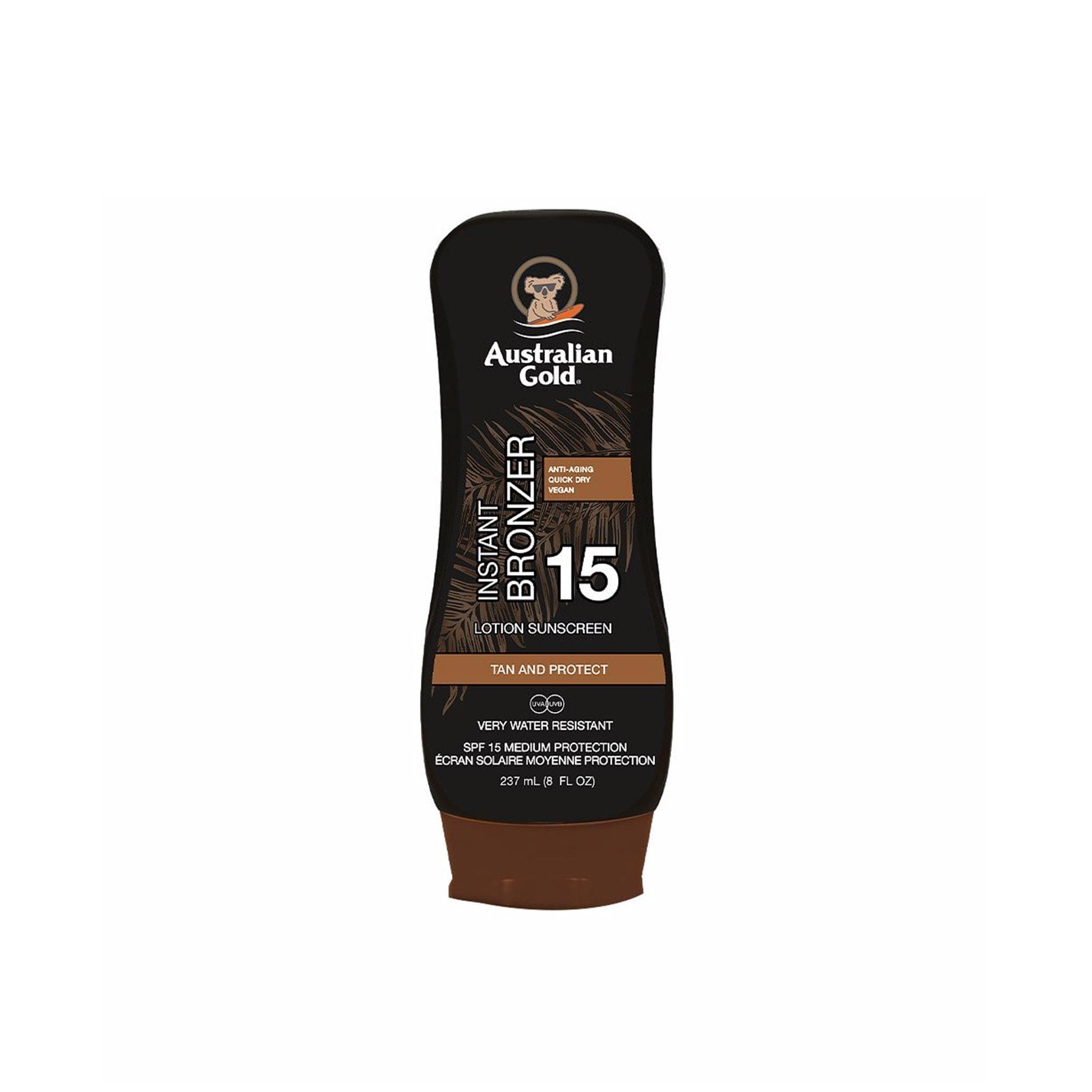 Australian Gold Instant Bronzer Lotion Sunscreen Spf15 237Ml Magyarország