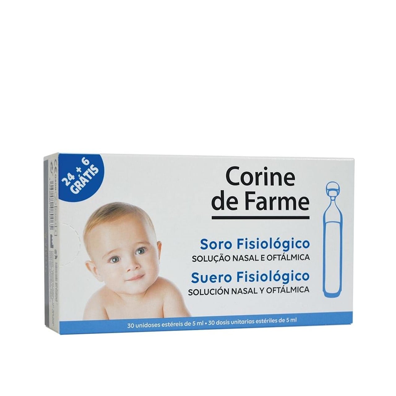 Corine de Farme Physiological Saline Solution 5ml x30 (0.17floz x30) USA