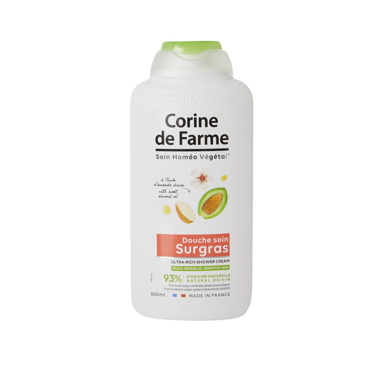 Corine de Farme Ultra-Rich Shower Cream with Sweet Almond Oil 500ml USA