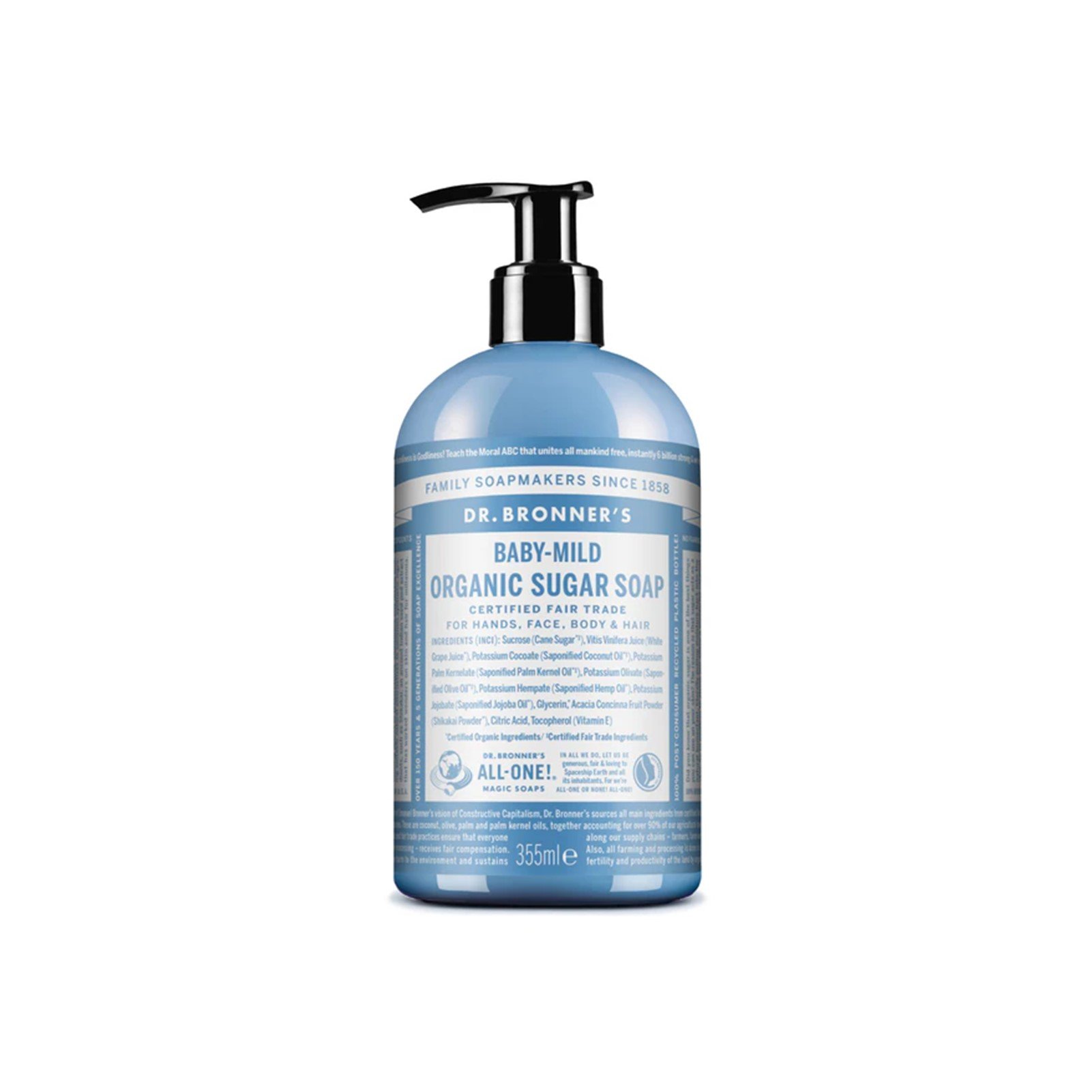 Dr. Bronner's Organic Sugar Soap Baby-Mild Lietuva