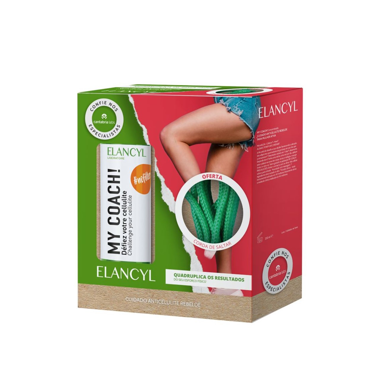 Elancyl My Coach! Anti-Cellulite Slimming Cream 200ml + Jumping Rope Italy