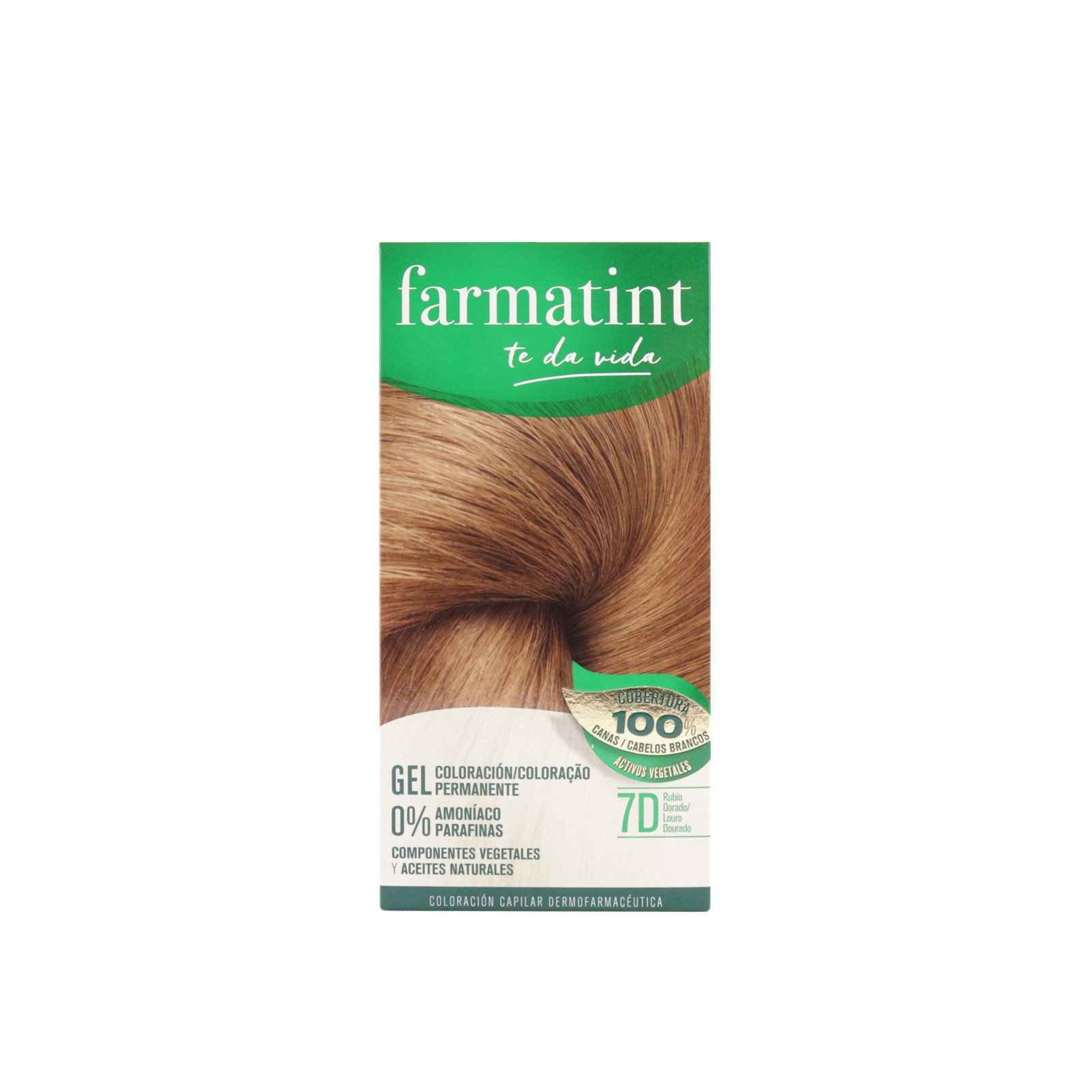 Farmatint Permanent Hair Color Gel 7D Golden Blonde USA