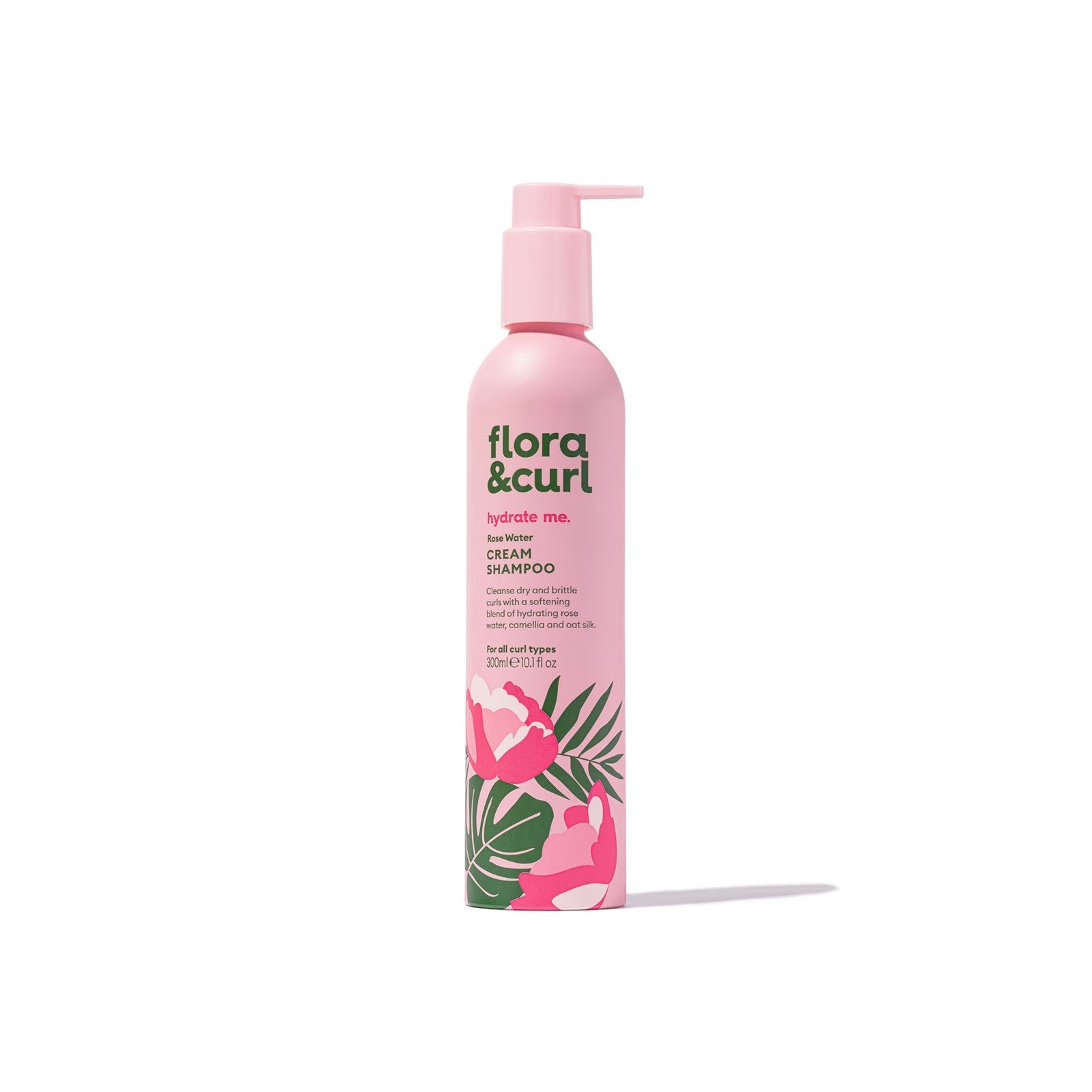 Flora & Curl Hydrate me. Rose Water Cream Champú 300Ml (10.1Floz ...