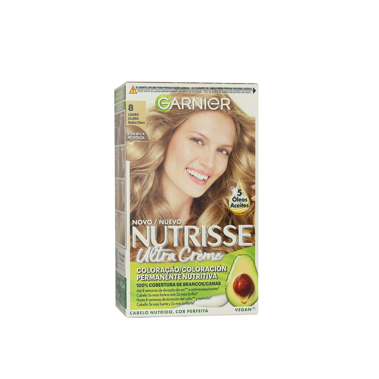 Garnier Nutrisse Ultra Crème Permanent Hair Dye 8 Light Blonde USA