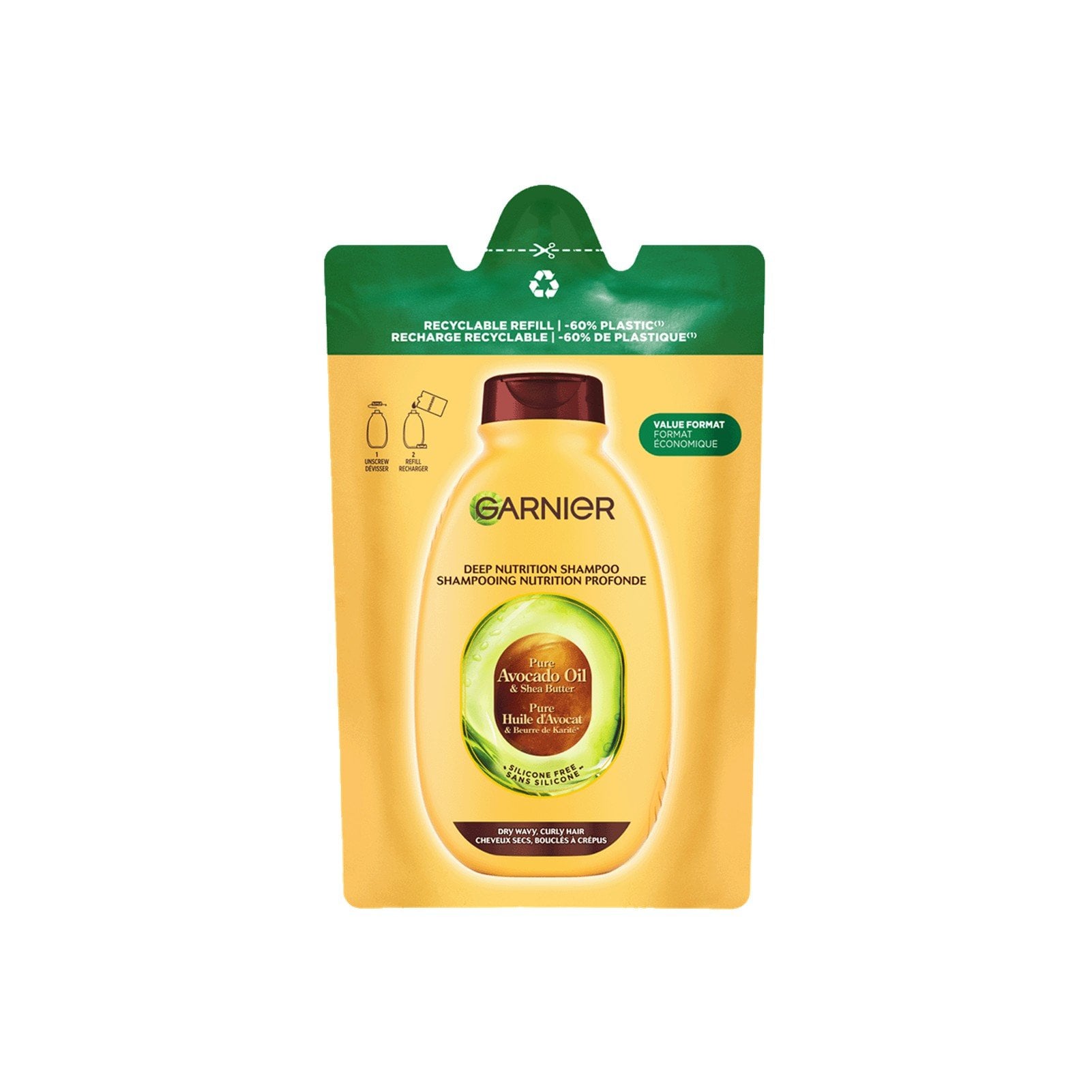 Garnier Ultimate Blends Avocado Oil & Shea Butter Shampoo Refill 250Ml ...