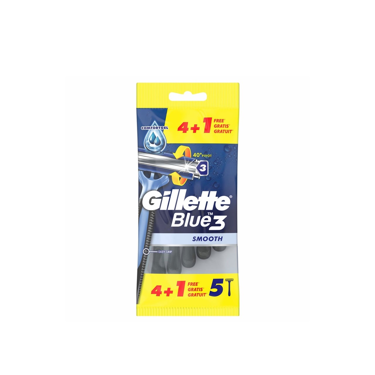 Gillette Blue3 Smooth Disposable Razors x5 Chile