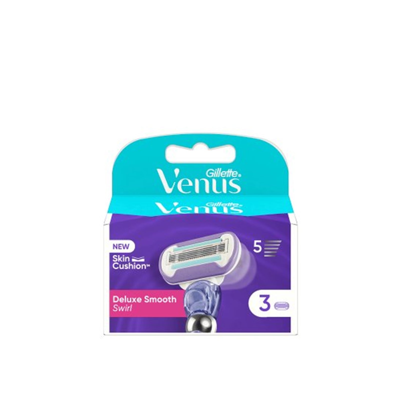 Gillette Venus Deluxe Smooth Swirl Refill Blades x3 USA
