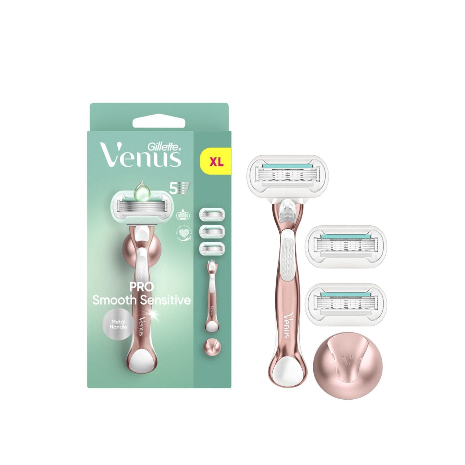 Gillette Venus Pro Smooth Sensitive Razor + 3 Refill Blades UAE