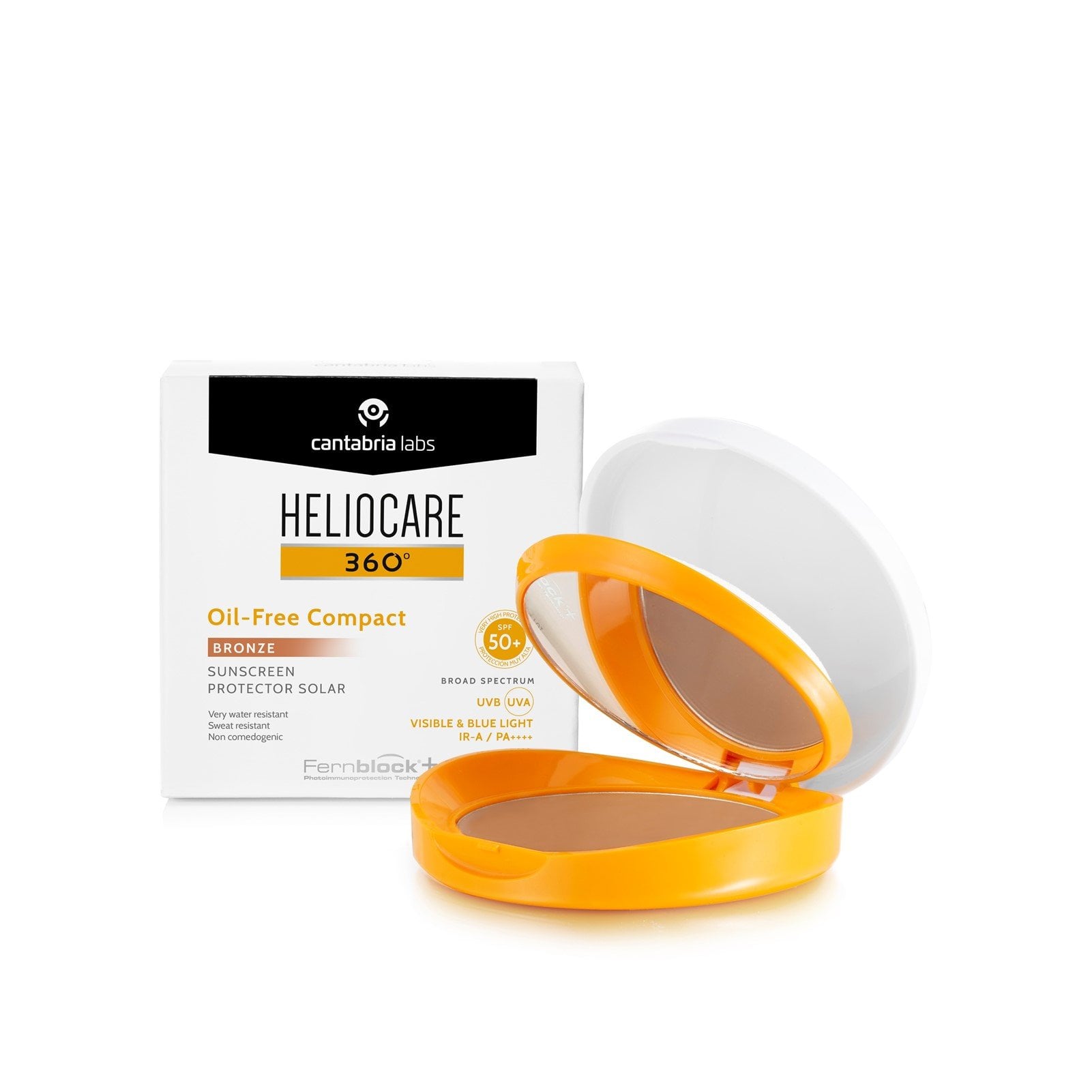 Heliocare 360 Oil-Free Compact Sunscreen SPF50+ Bronze 10g (0.35oz) USA