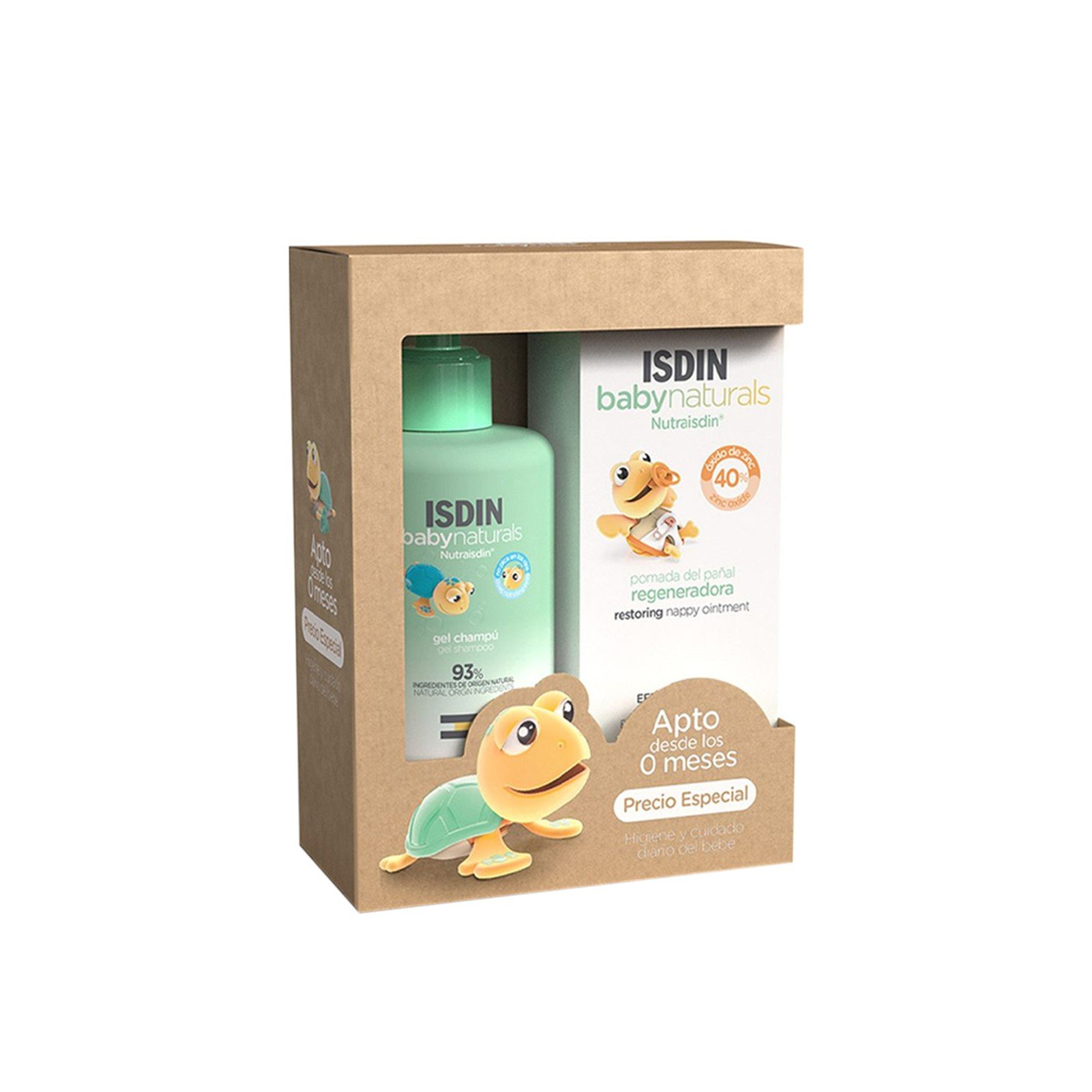 Isdin Baby Naturals Gel Shampoo 200Ml + Zn40 Restoring Ointment 100Ml ...