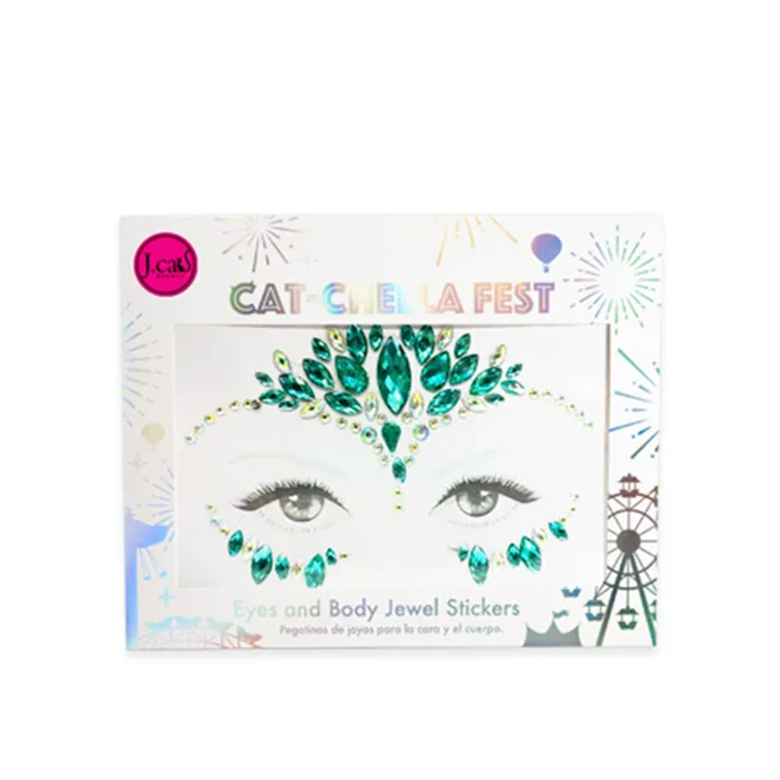 J.Cat Cat-Chella Fest Face and Body Jewel Stickers 103 Emerald