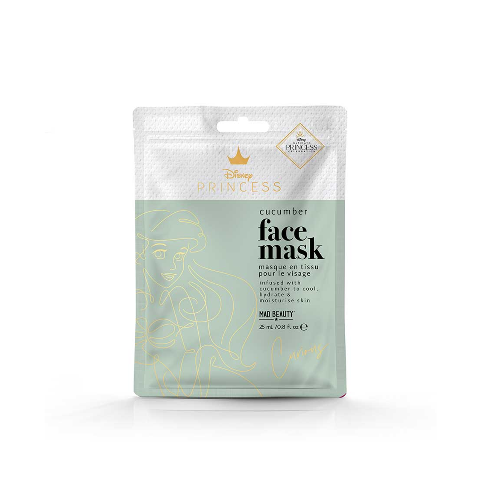 Mad Beauty Disney Ultimate Princess Ariel Sheet Face Mask Cucumber 25ml ...