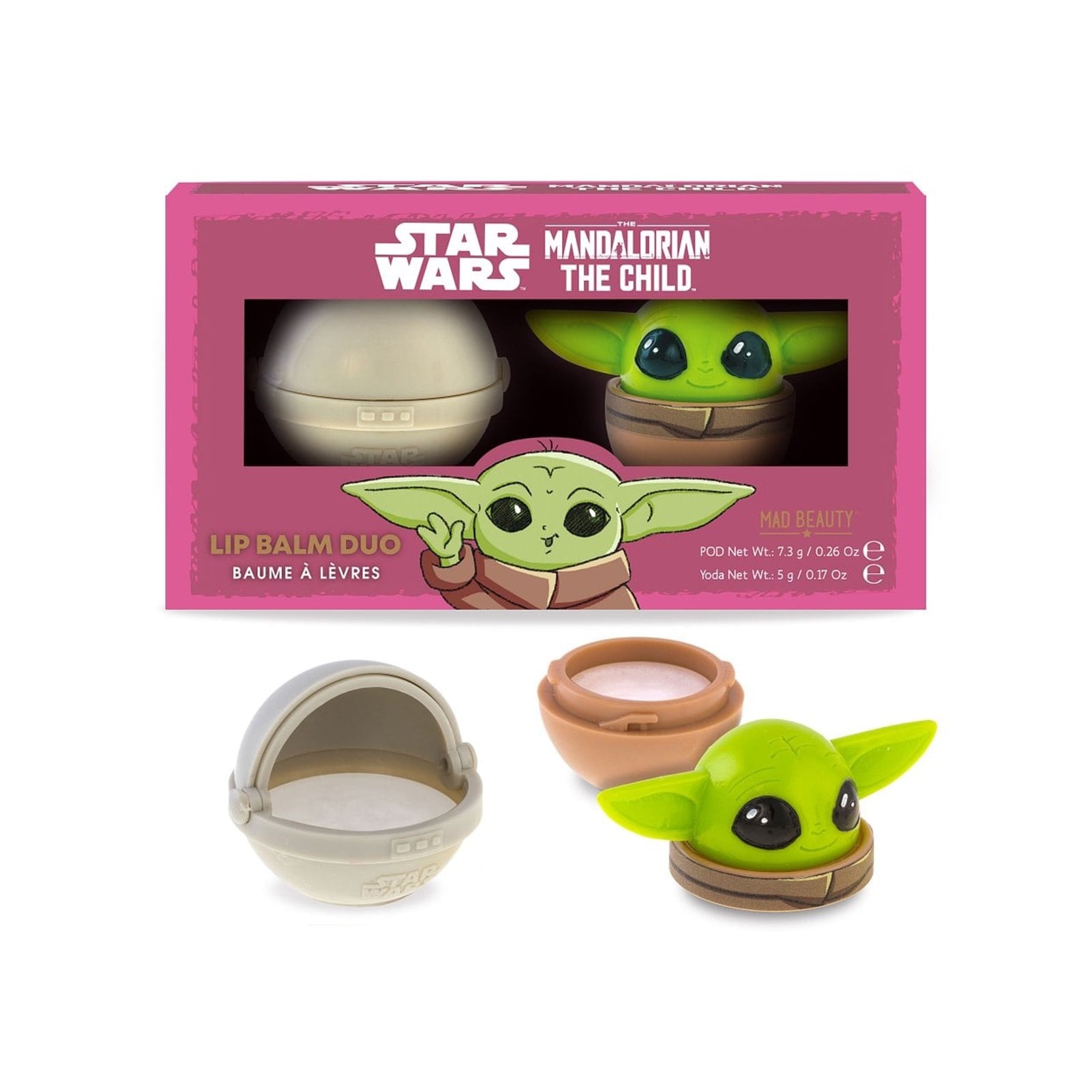 Mad Beauty Star Wars Mandalorian The Child Lip Balm Duo Set USA