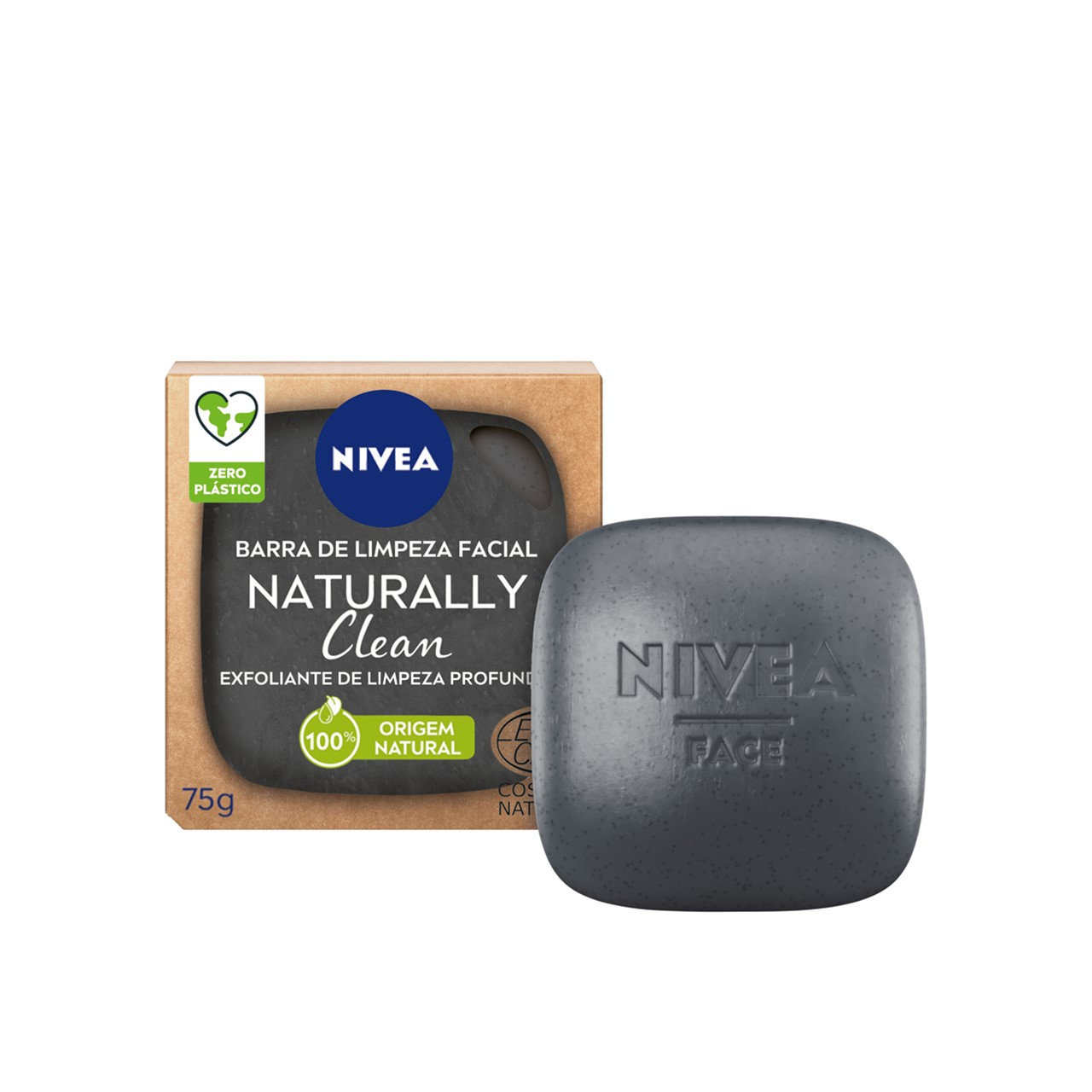 Nivea Naturally Clean Exfoliating Face Cleansing Bar 75g Greenland