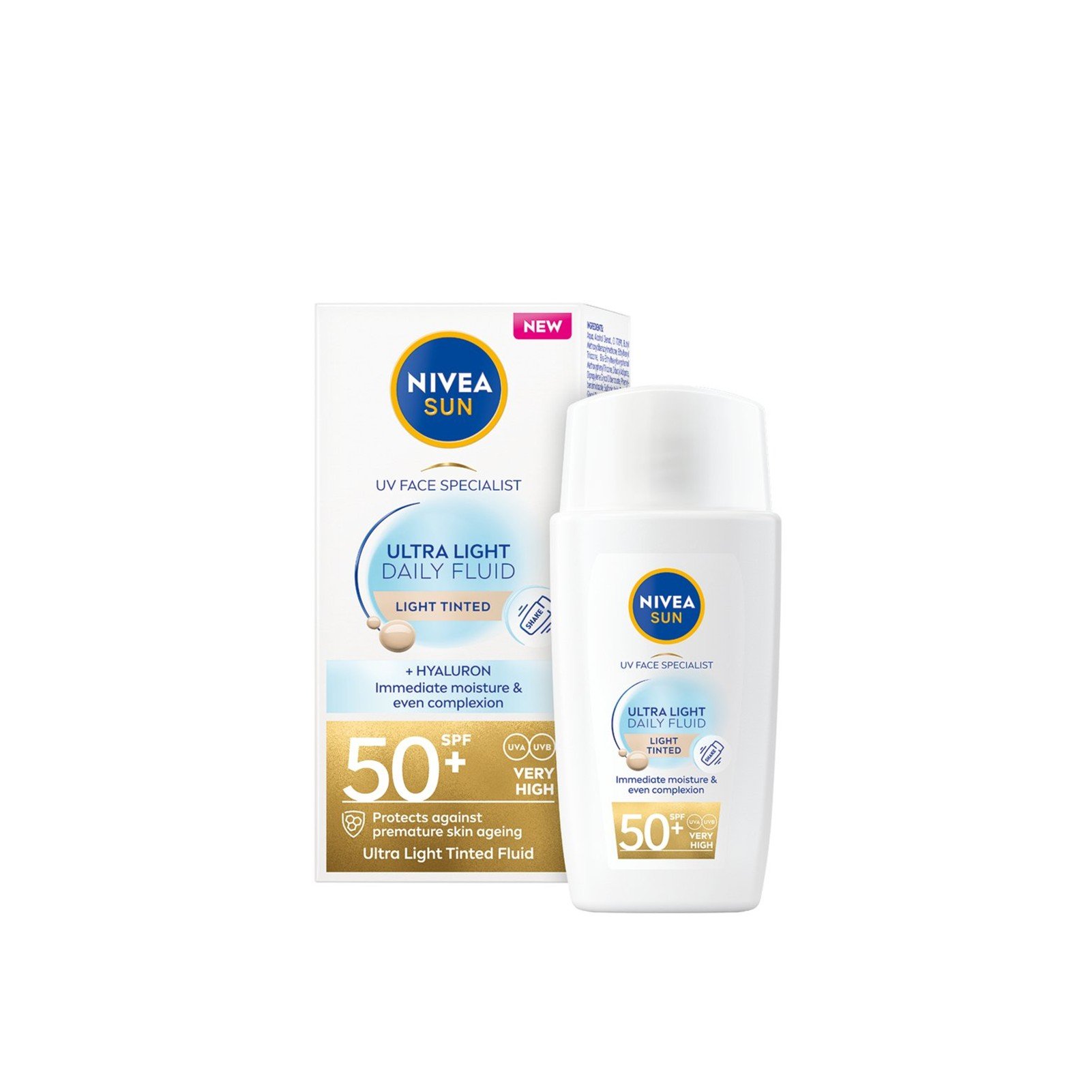 Nivea Sun UV Face Specialist Ultra Light Daily Fluid SPF50+ Light 40ml ...