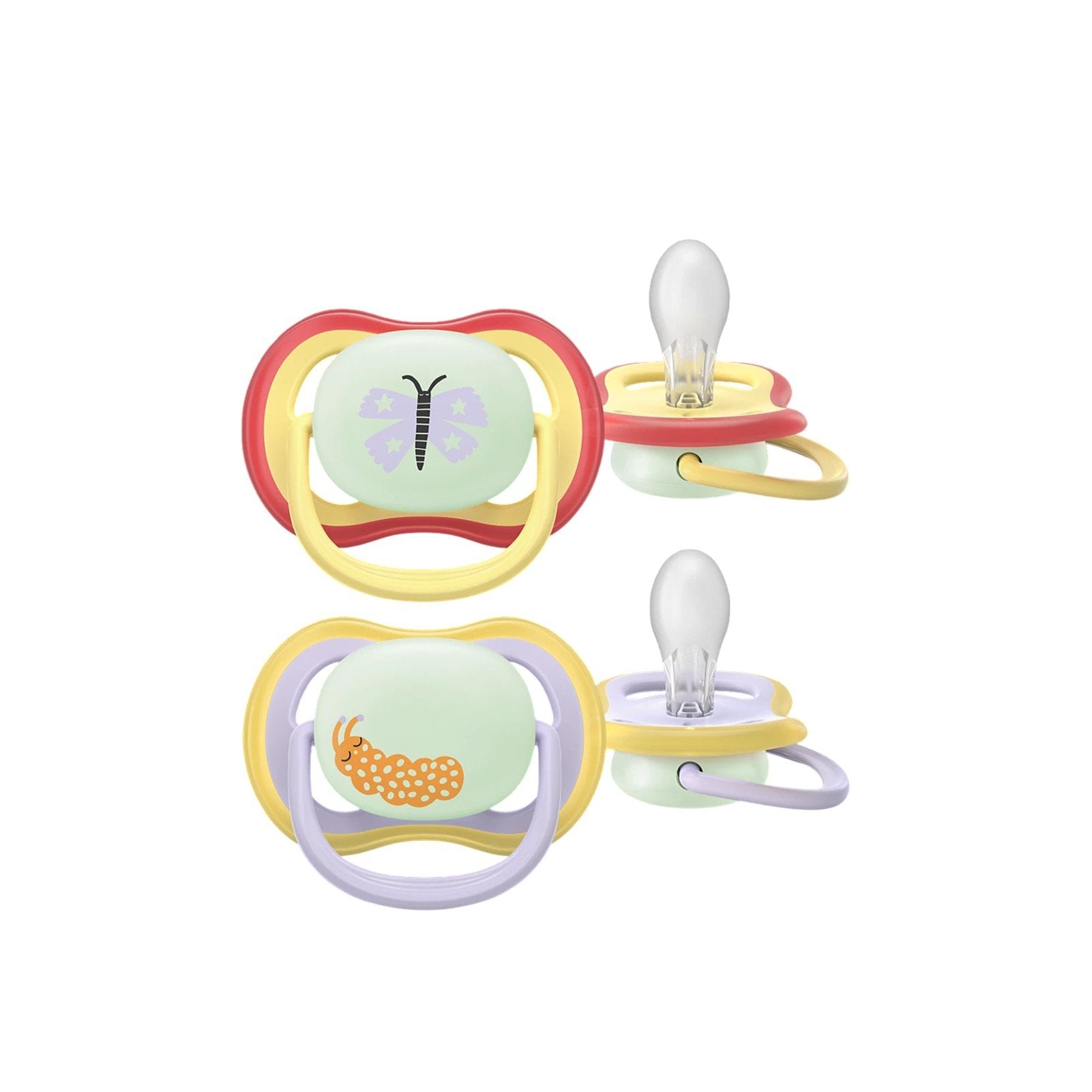 Philips Avent Ultra Air Night-Time Pacifier 0-6M Yellow/Purple x2 Hrvatska