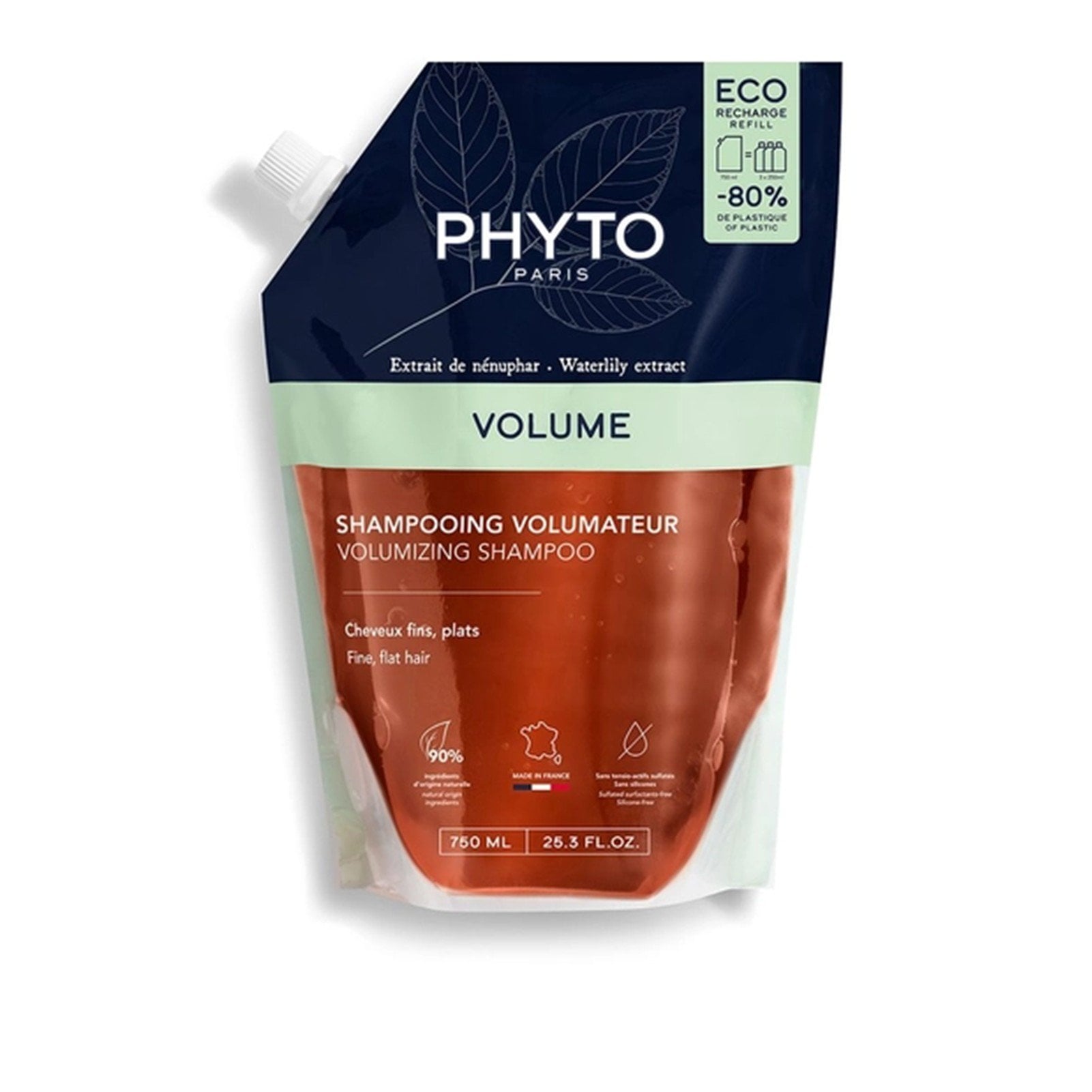 Phyto Volume Volumizing Shampoo Eco-Refill 750ml (25.3floz) USA