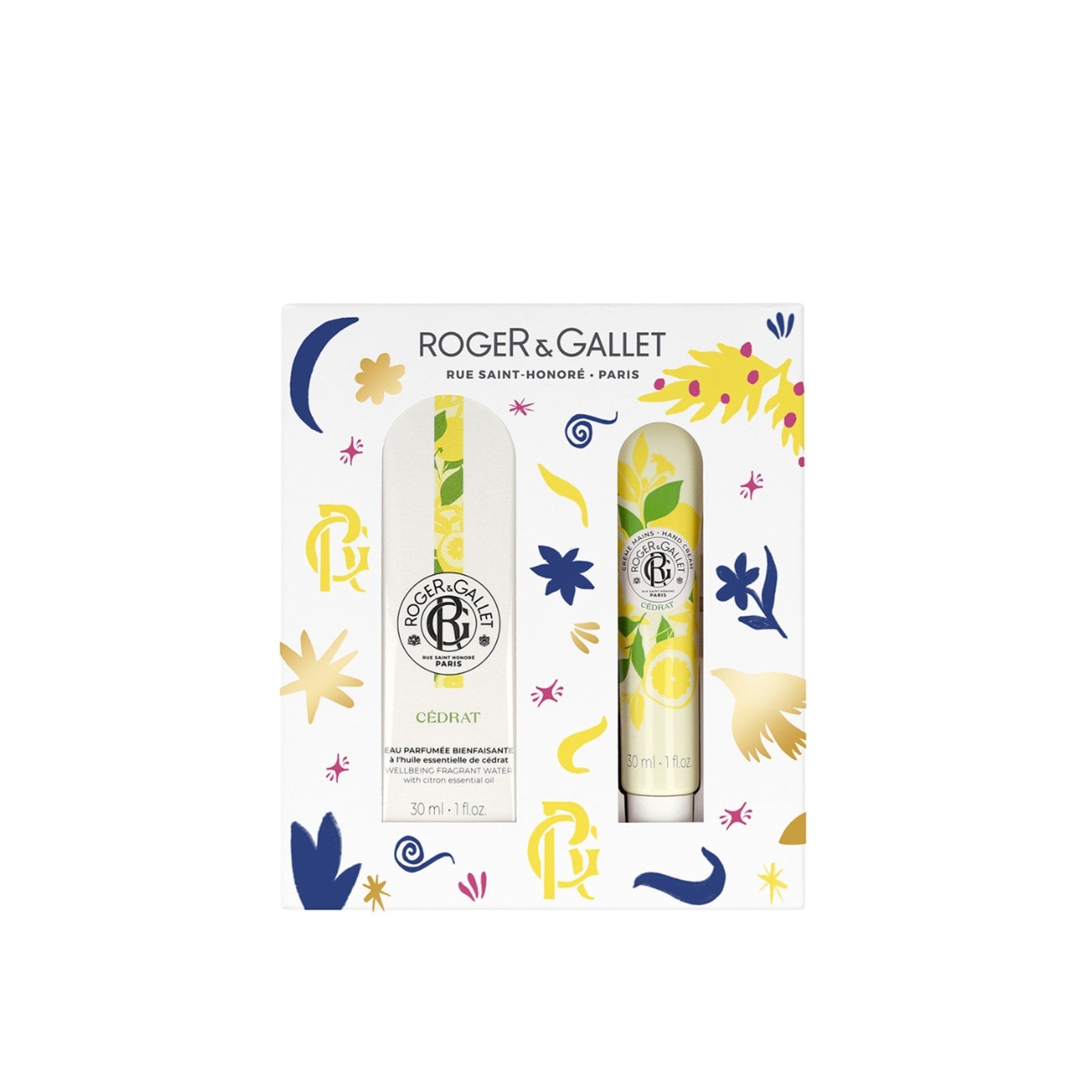 Roger&Gallet Cedrat Wellbeing Fragrant Water + Hand & Nail Cream Set UK