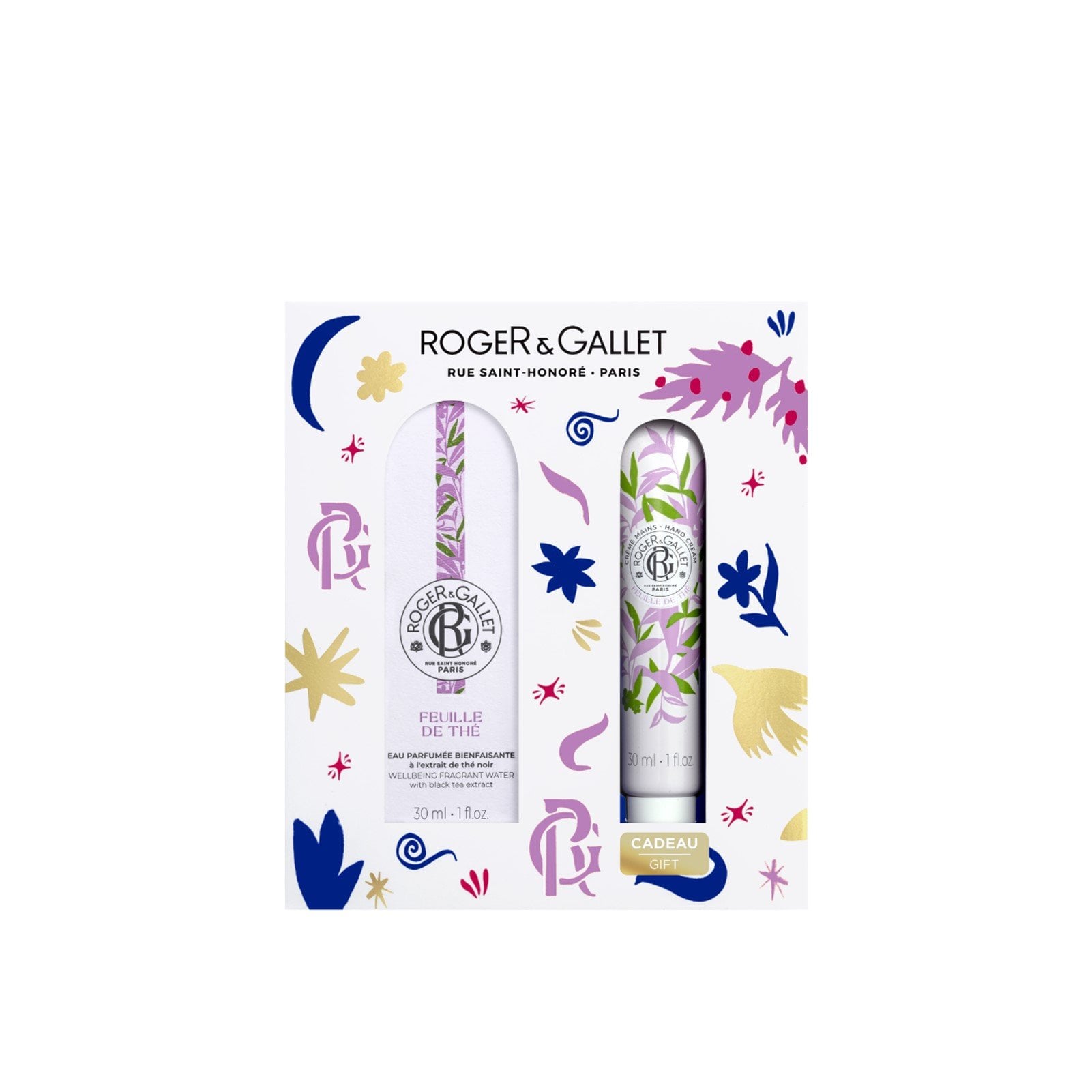 Roger&Gallet Feuille de Thé Wellbeing Fragrant Water + Hand Cream Set ...