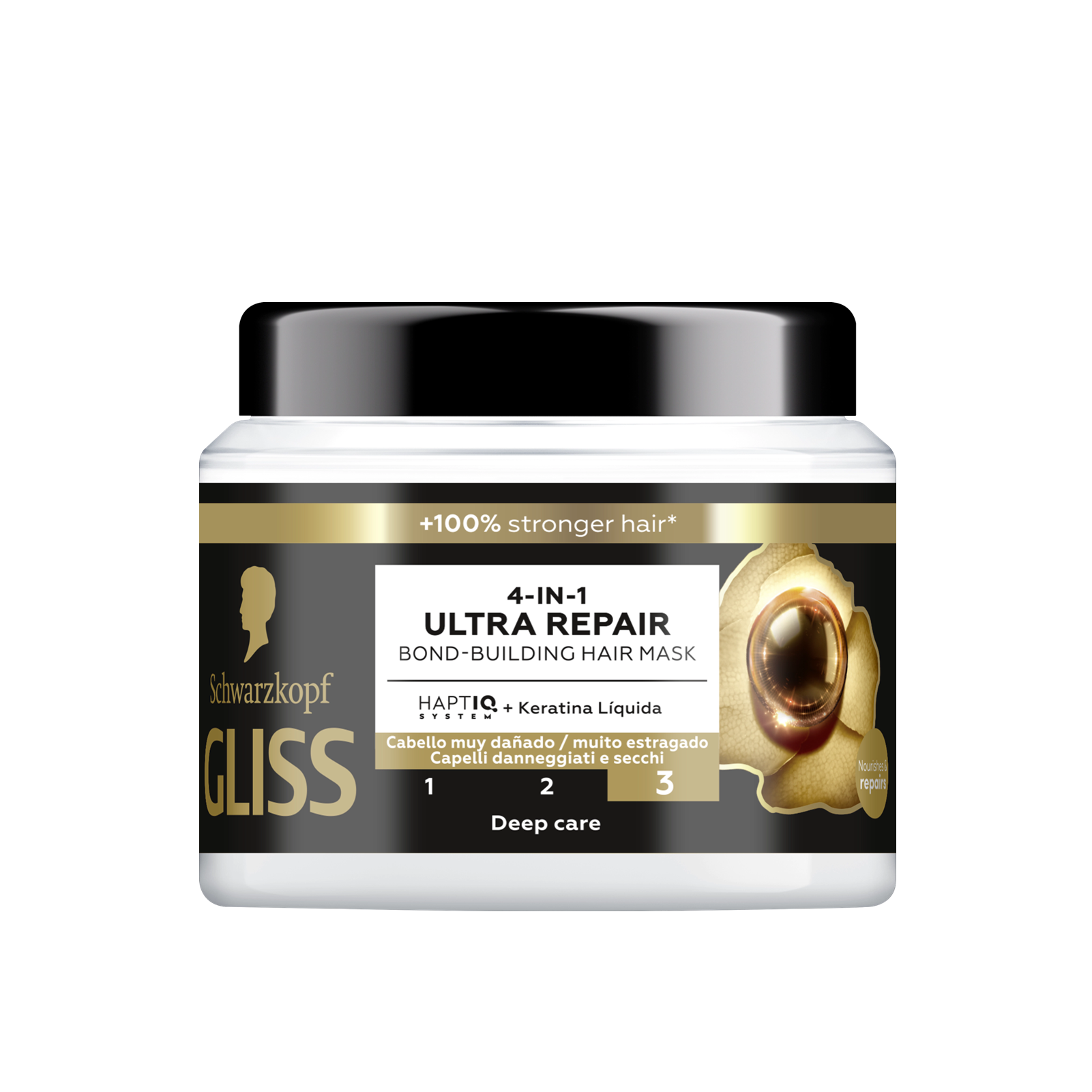 Schwarzkopf Gliss 4-In-1 Ultra Repair Bond-Building Hair Mask 400ml (13 ...