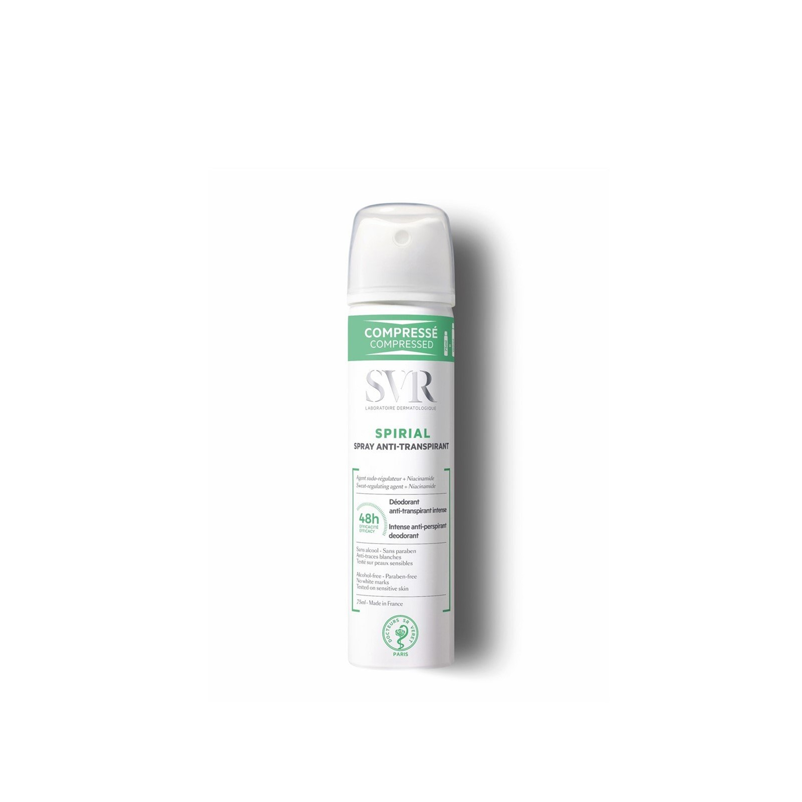 SVR Spirial 48h Intense Anti-Perspirant Deodorant Spray 75Ml France