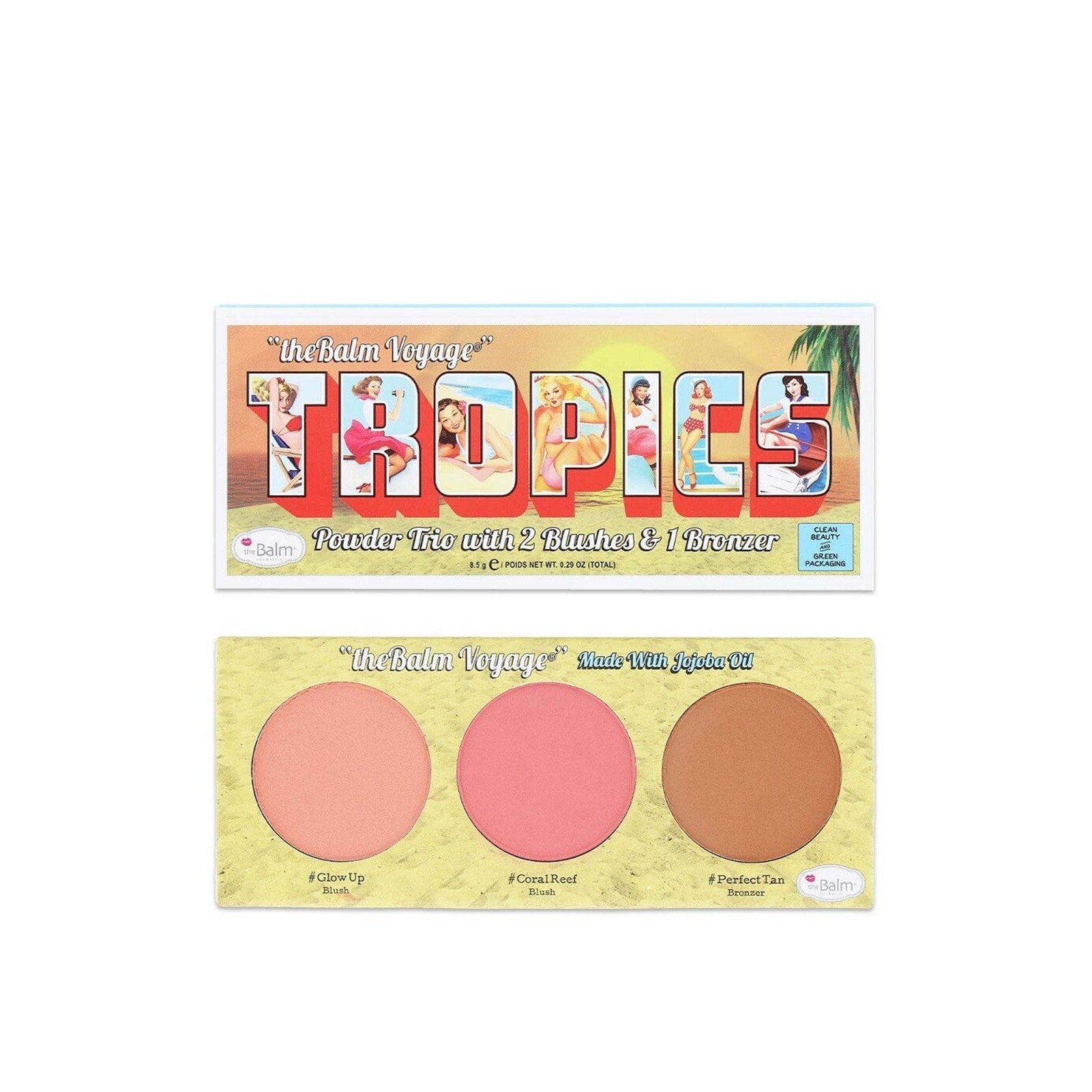 theBalm x Model Roz Voyage Tropics Powder Trio Face Palette (0.29oz) USA