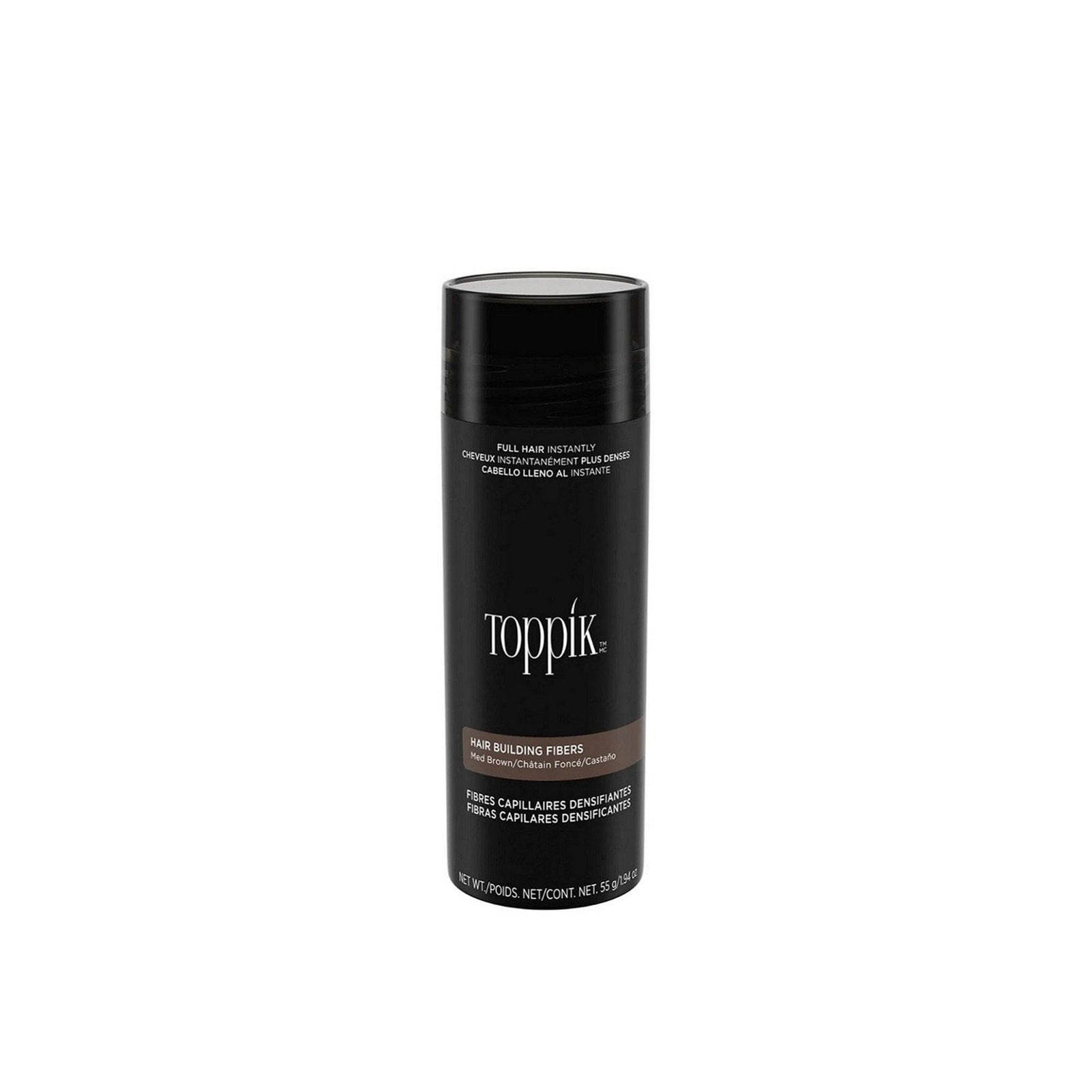 Toppik Hair Building Fibers Medium Brown 55g Switzerland