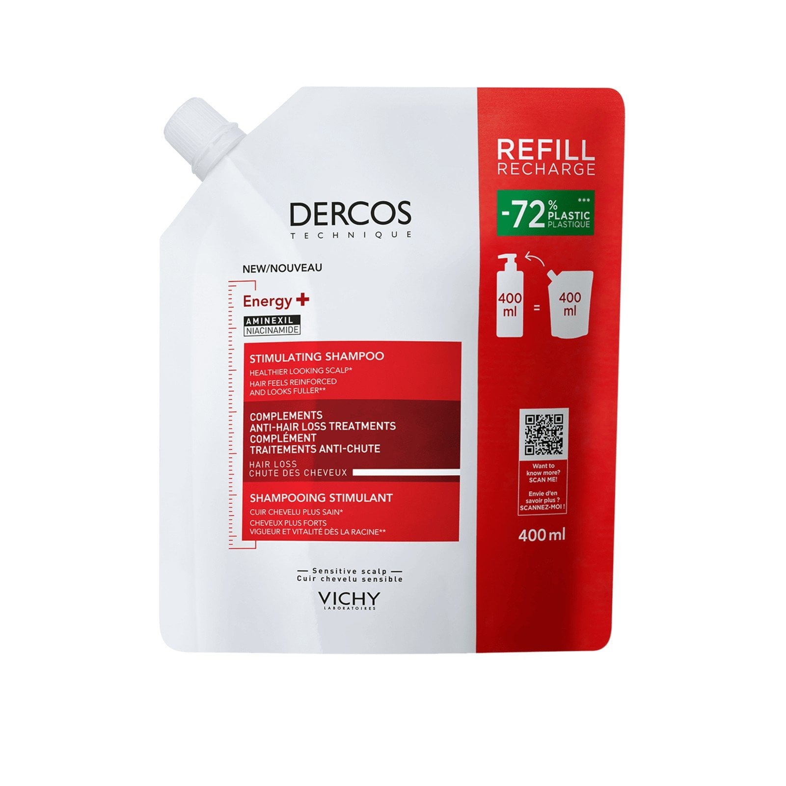 Vichy Dercos Energy+ Stimulating Shampoo Eco-Refill 400ml Canada