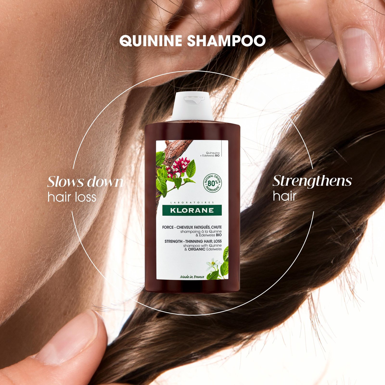 Klorane Strengthening Shampoo for Hair Loss & Thinning 400ml (13.53floz ...