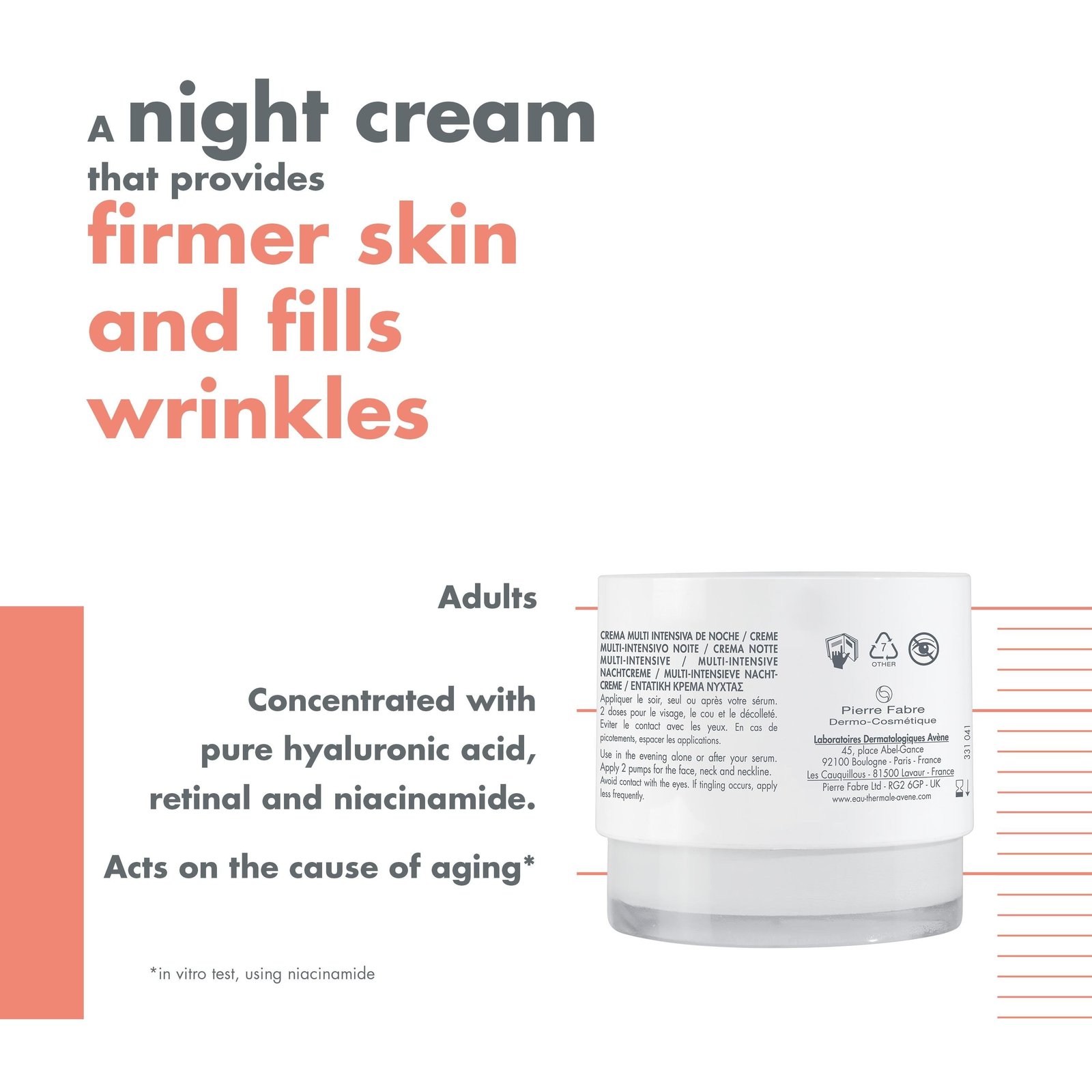 Avène Hyaluron Activ B3 Multi-intensive Night Cream Anti-Aging 40ml Estonia