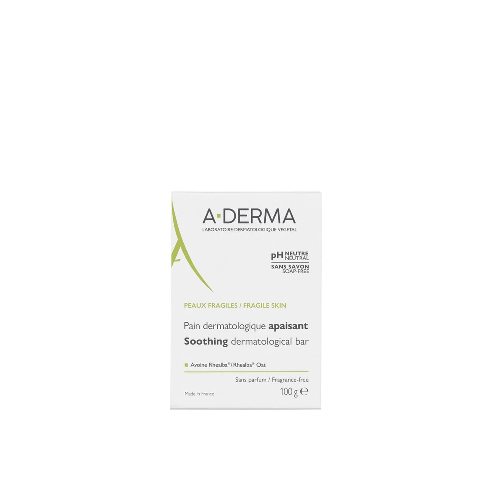 A-Derma Dermatological Soothing Cleansing Bar Fragance-Free 100g