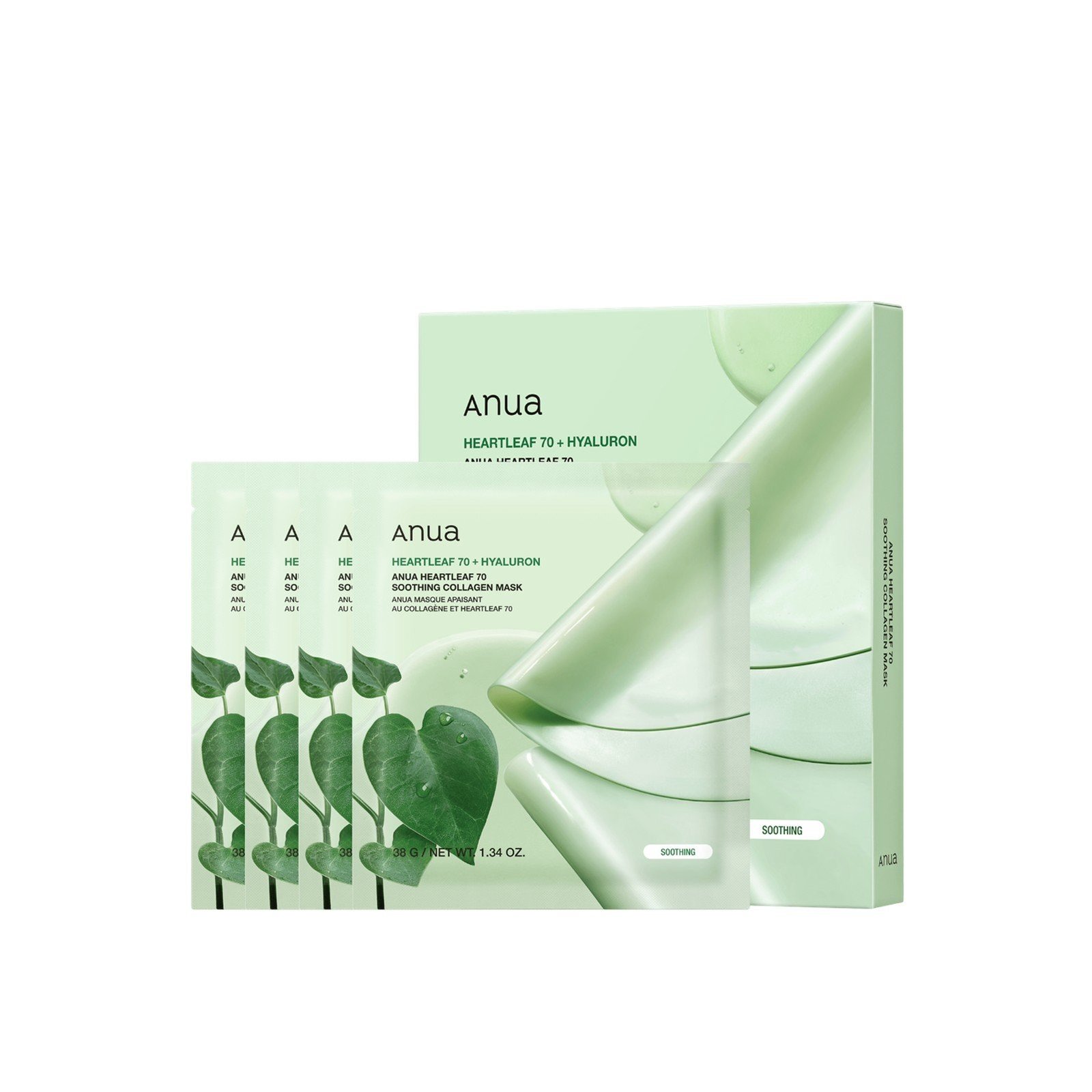 Anua Heartleaf 70 Soothing Collagen Mask x4 Sweden