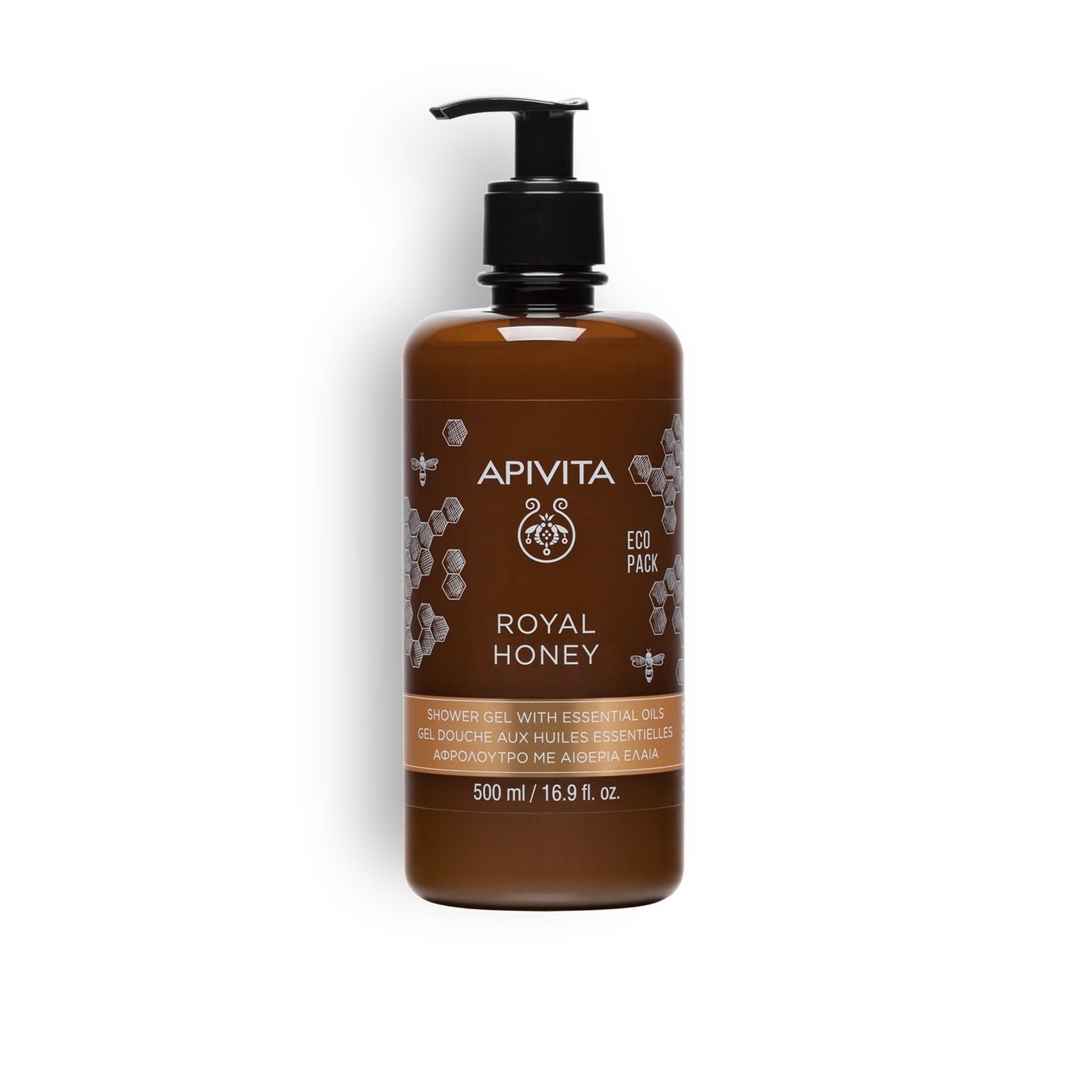 Apivita Royal Honey Shower Gel Essential Oils 500Ml Norge