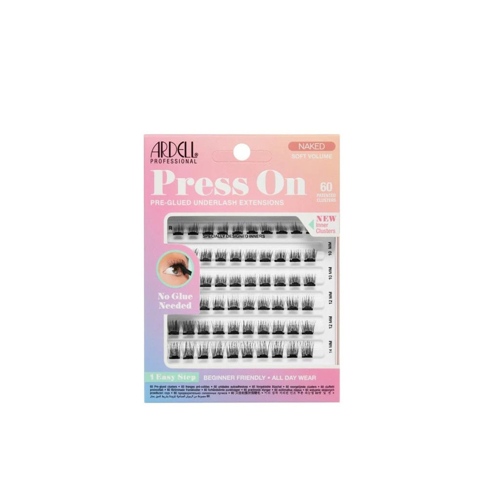 Ardell Press On Pre-Glued Underlash Extensions Naked Soft Volume x60 ...