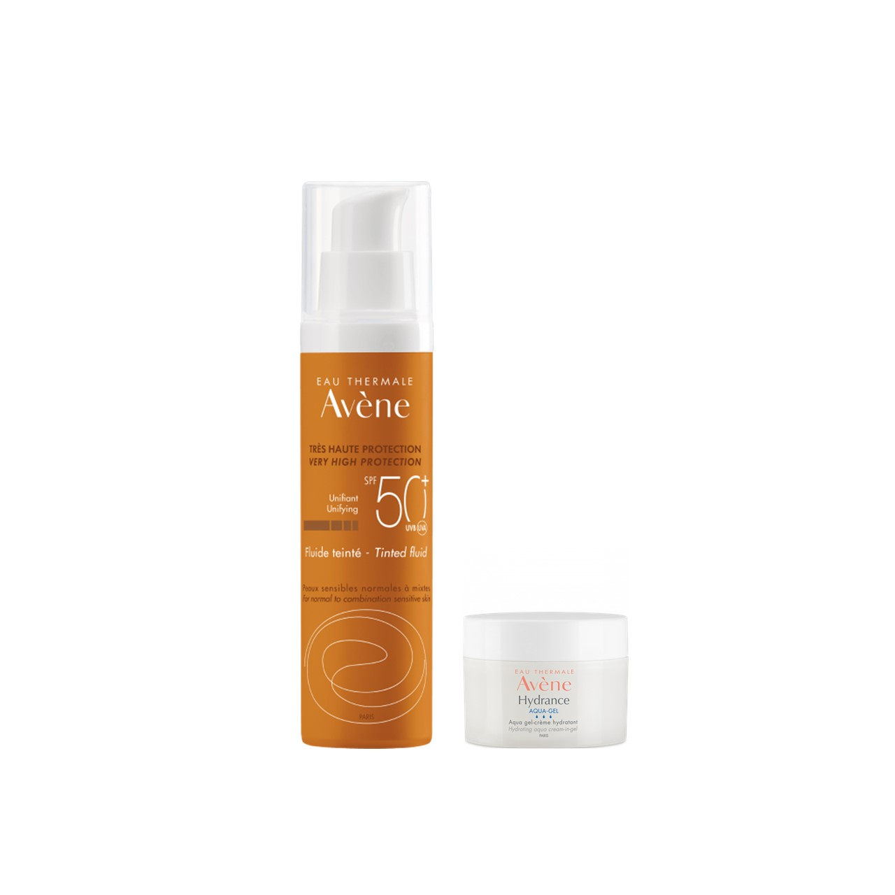 Buy Avène Sun Tinted Fluid Unifying SPF50+ 50ml + Hydrance Aqua-Gel 7ml ...