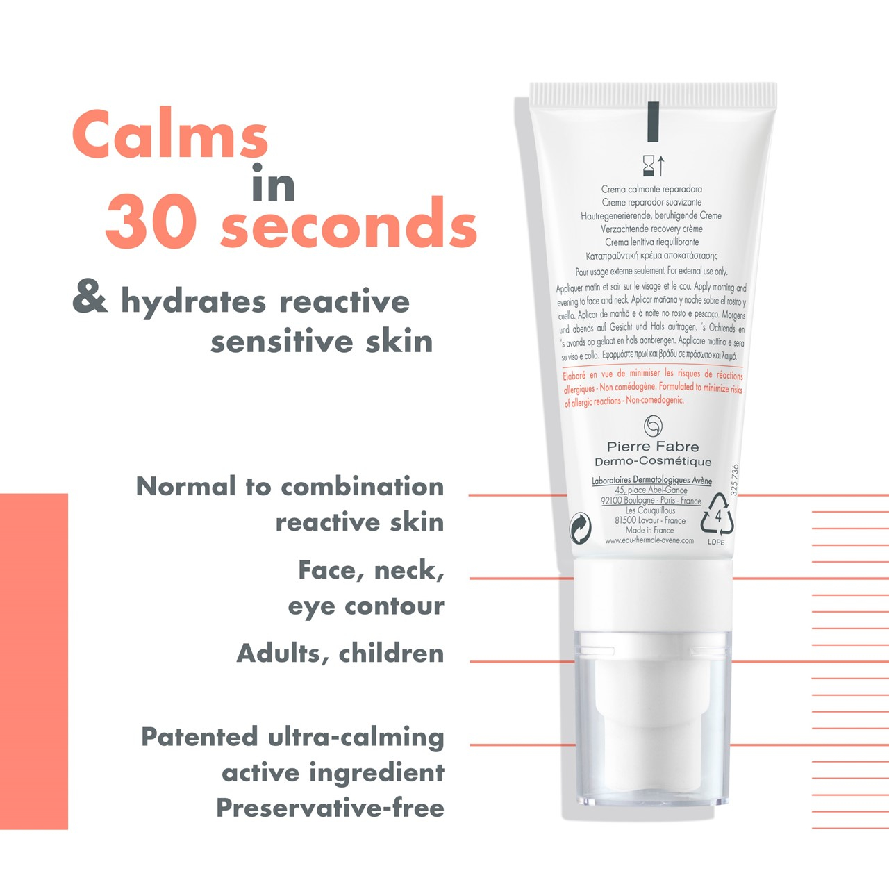 Avène Tolérance Control Soothing Skin Recovery Cream Reactive Skin 40ml ...
