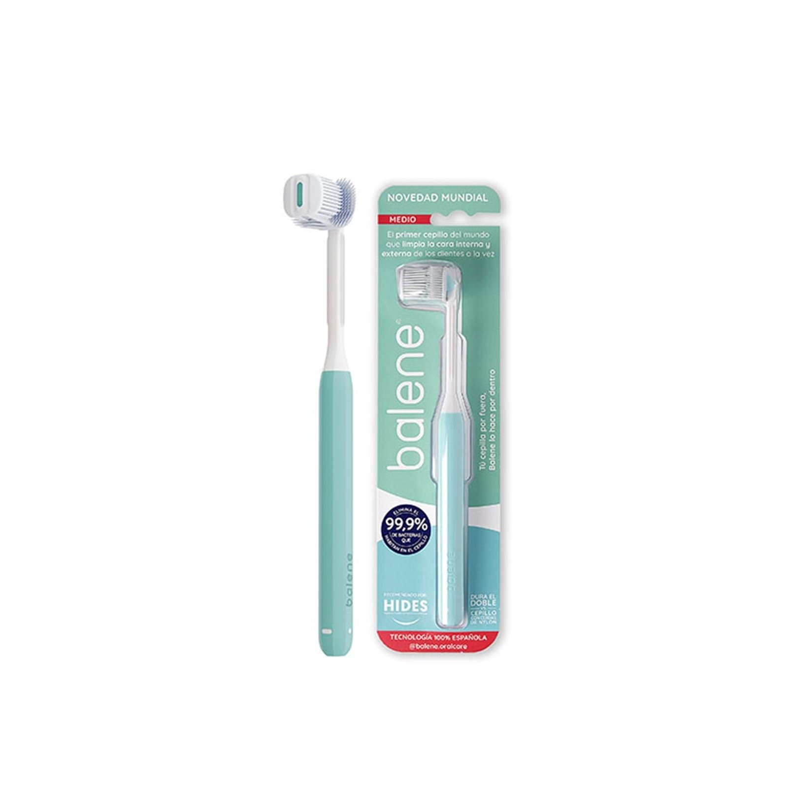 Balene Double-Sided Toothbrush Green Medium x1 Philippines