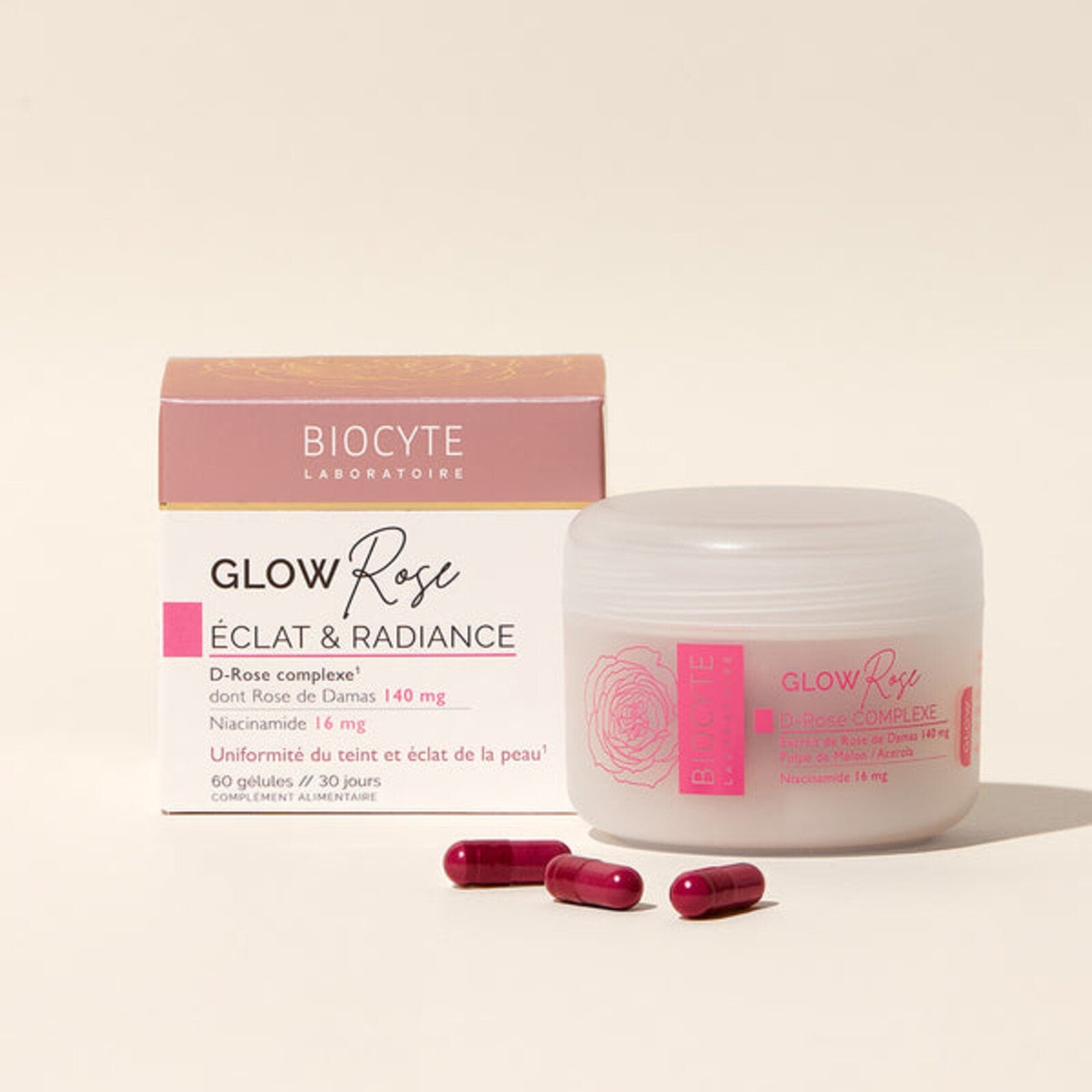 Biocyte Glow Rose Radiance & Brightness Food Supplement x60 Mauritius