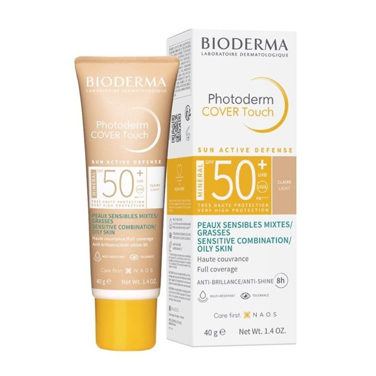 Bioderma Photoderm Cover Touch Mineral Spf50+ Sunscreen Light 40g México