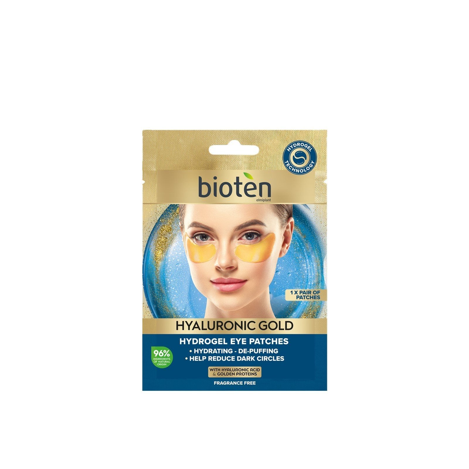 bioten Hyaluronic Gold Hydrogel Eye Patches x1 Pair Japan