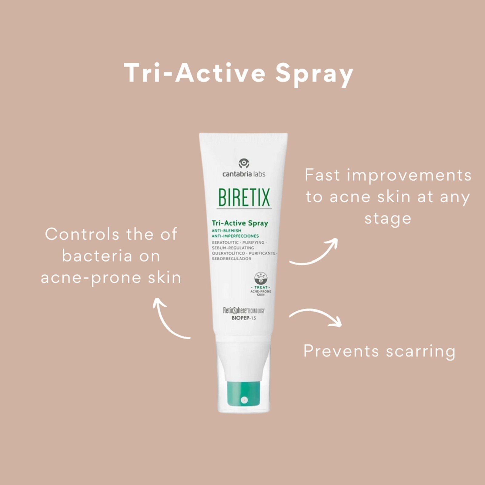 Biretix Tri-Active Spray Anti-Blemish Body Acne 100Ml México