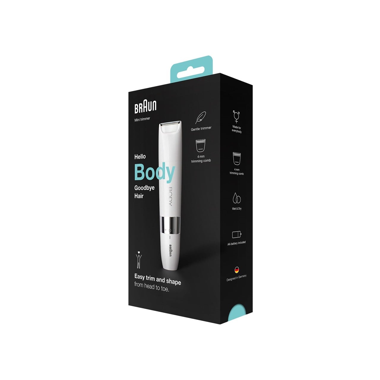 Braun Body Mini Hair Remover BS1000 Wet & Dry USA