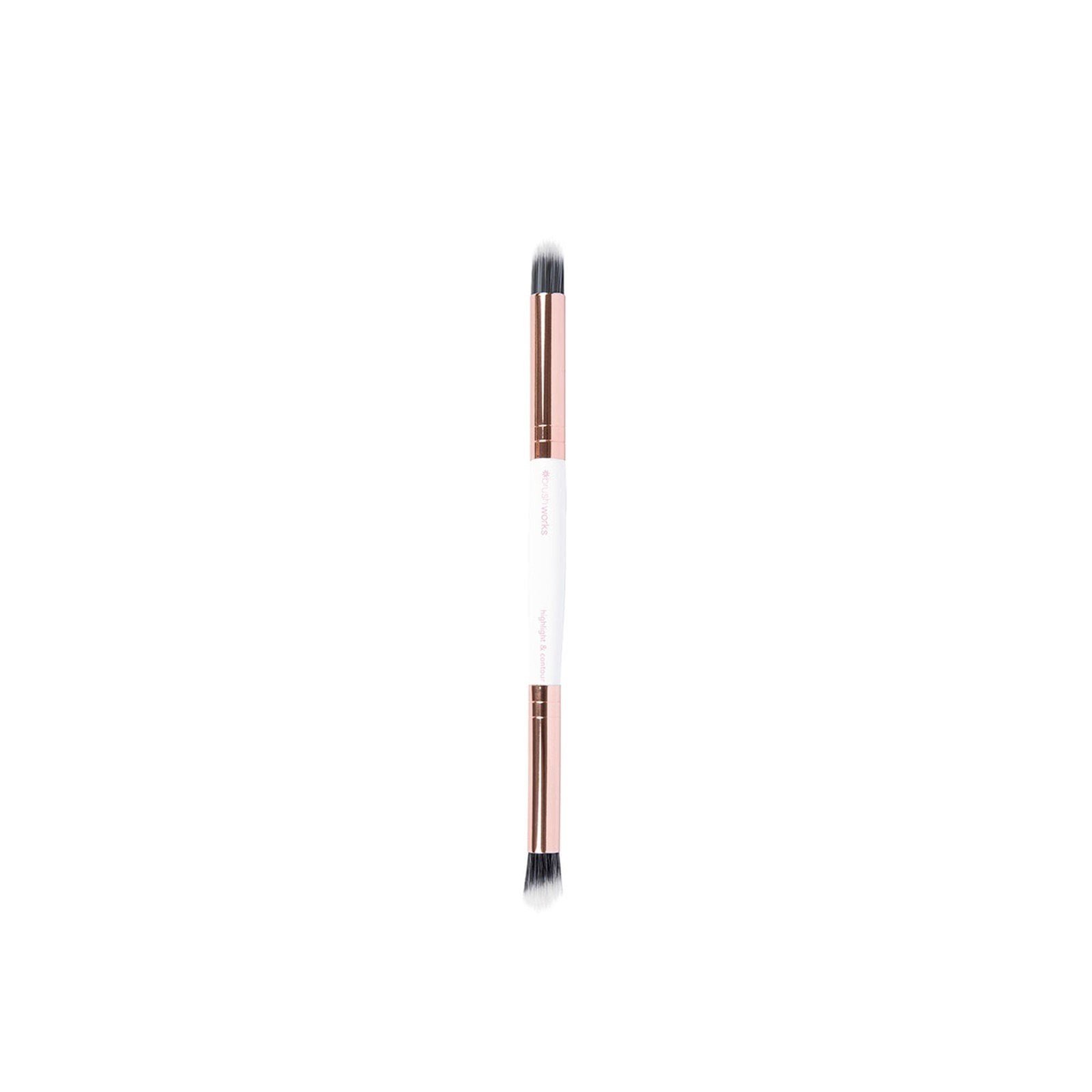 Brushworks Highlight and Contour Brush White & Gold Norway