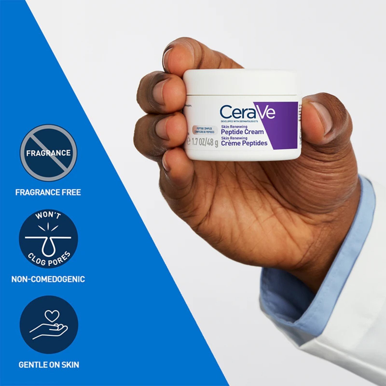 CeraVe Skin Renewing Peptide Cream 48g (1.7oz) USA
