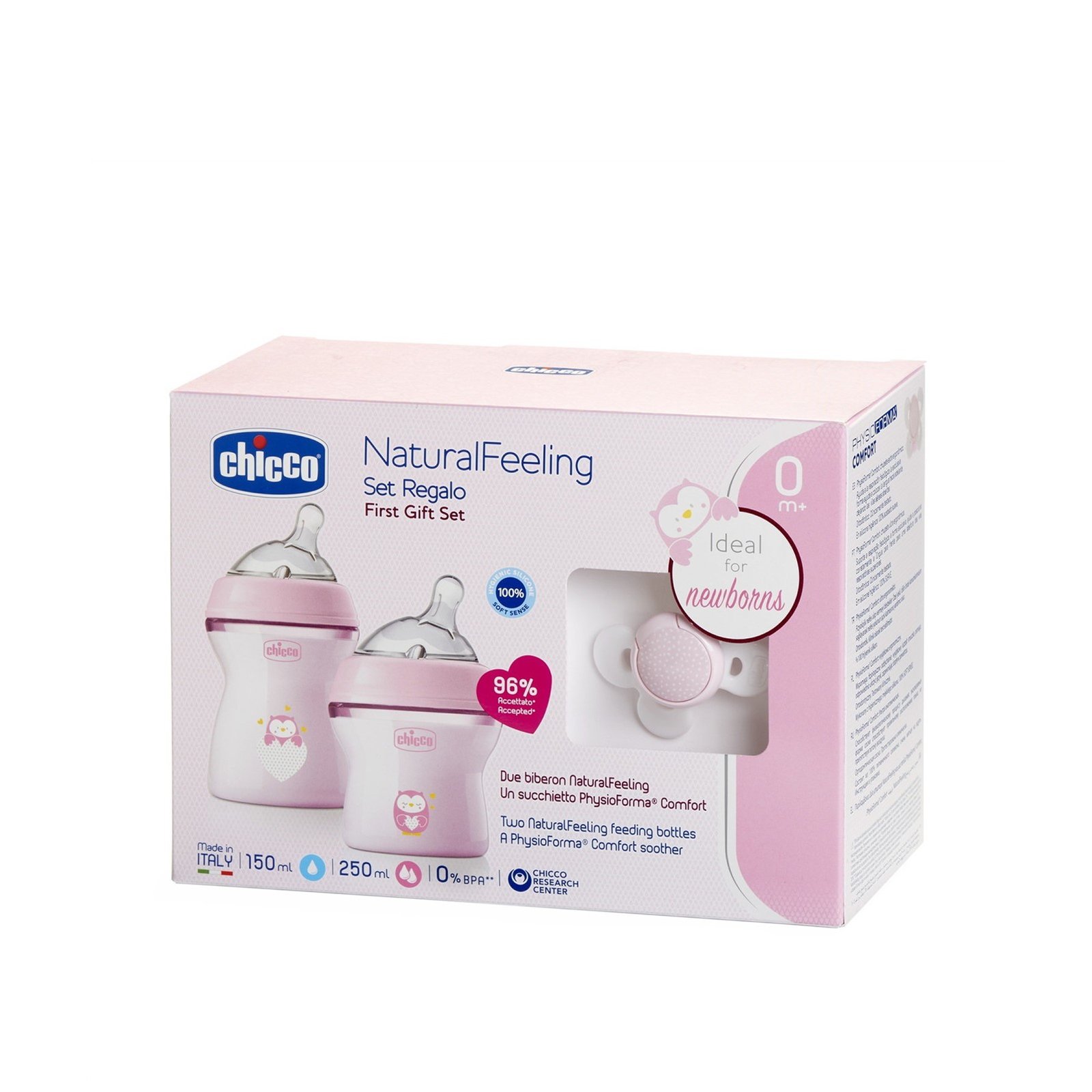 Chicco Natural Feeling First Gift Set 0m+ Pink Israel