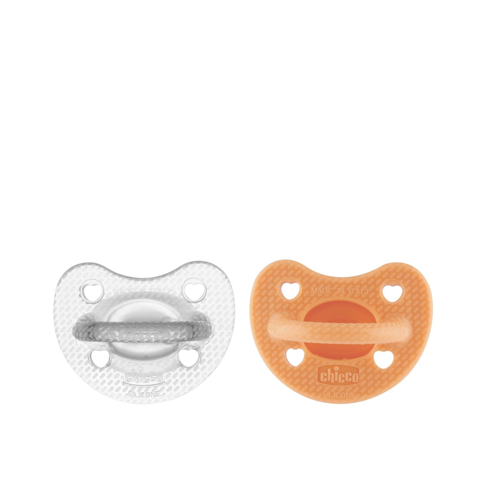 Chicco Physioforma Luxe Silicone Pacifier 6-16M Transparent/Orange x2 Perú