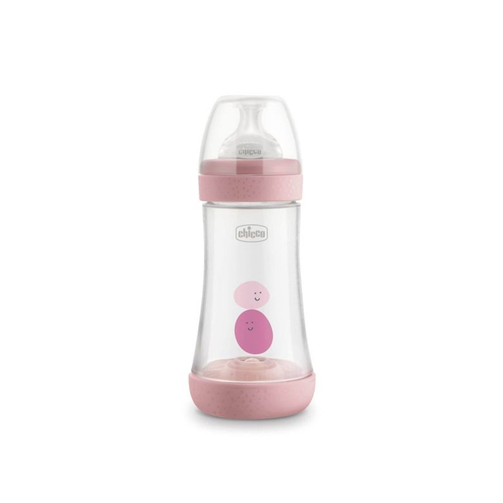 Chicco Perfect 5 Medium Flow BPA-Free Plastic Bottle 2m+ Pink 240ml Qatar