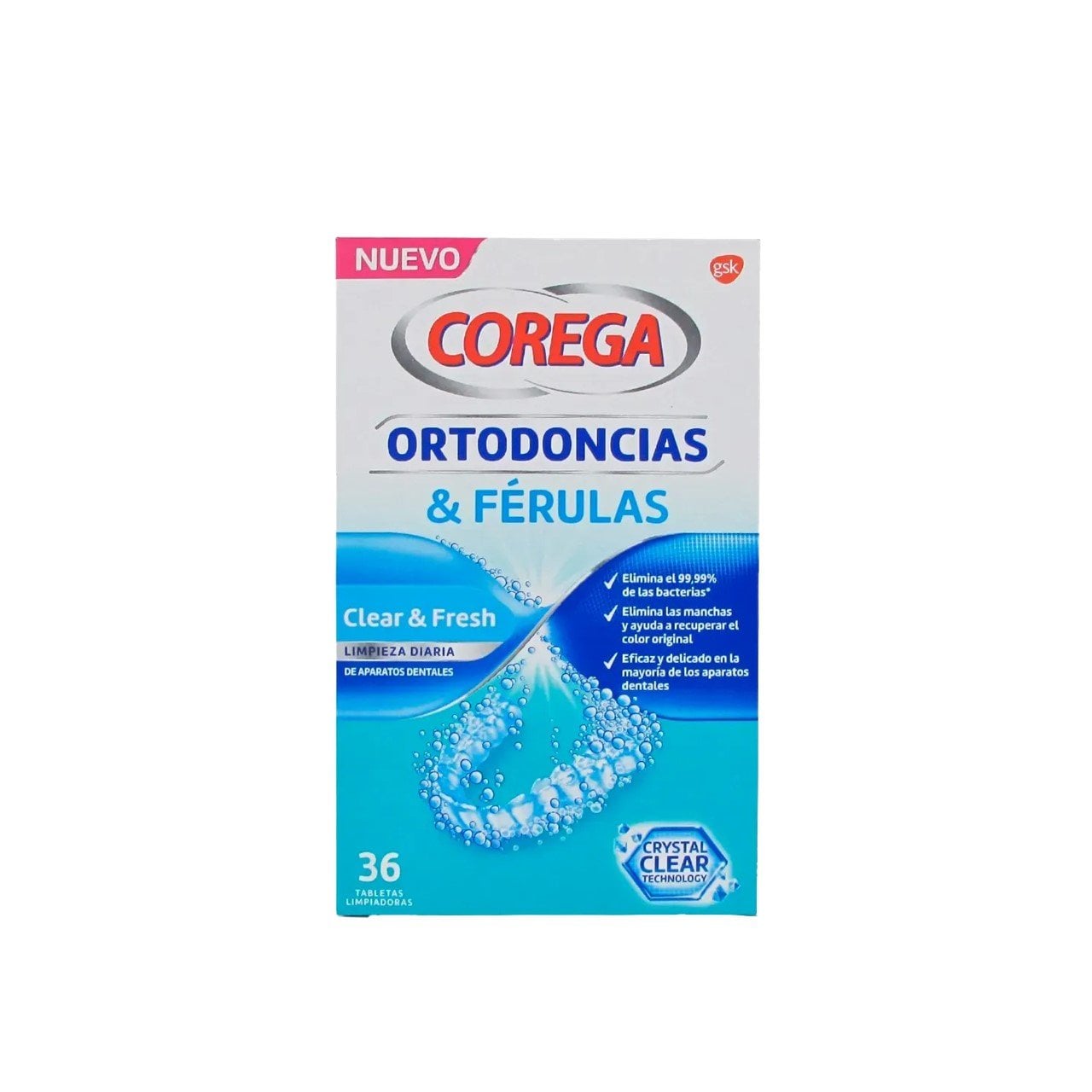 Corega Clear & Fresh Orthodontics & Splints Cleaning Tablets x36 UK