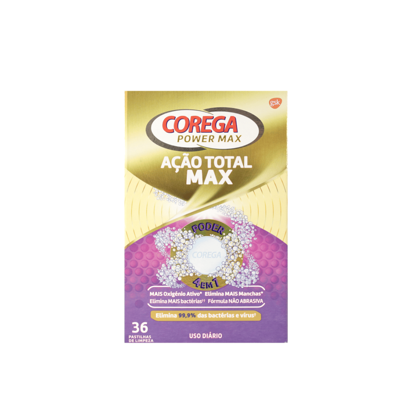 Corega Power Max Total Action Cleaning Tablets x36 Italia